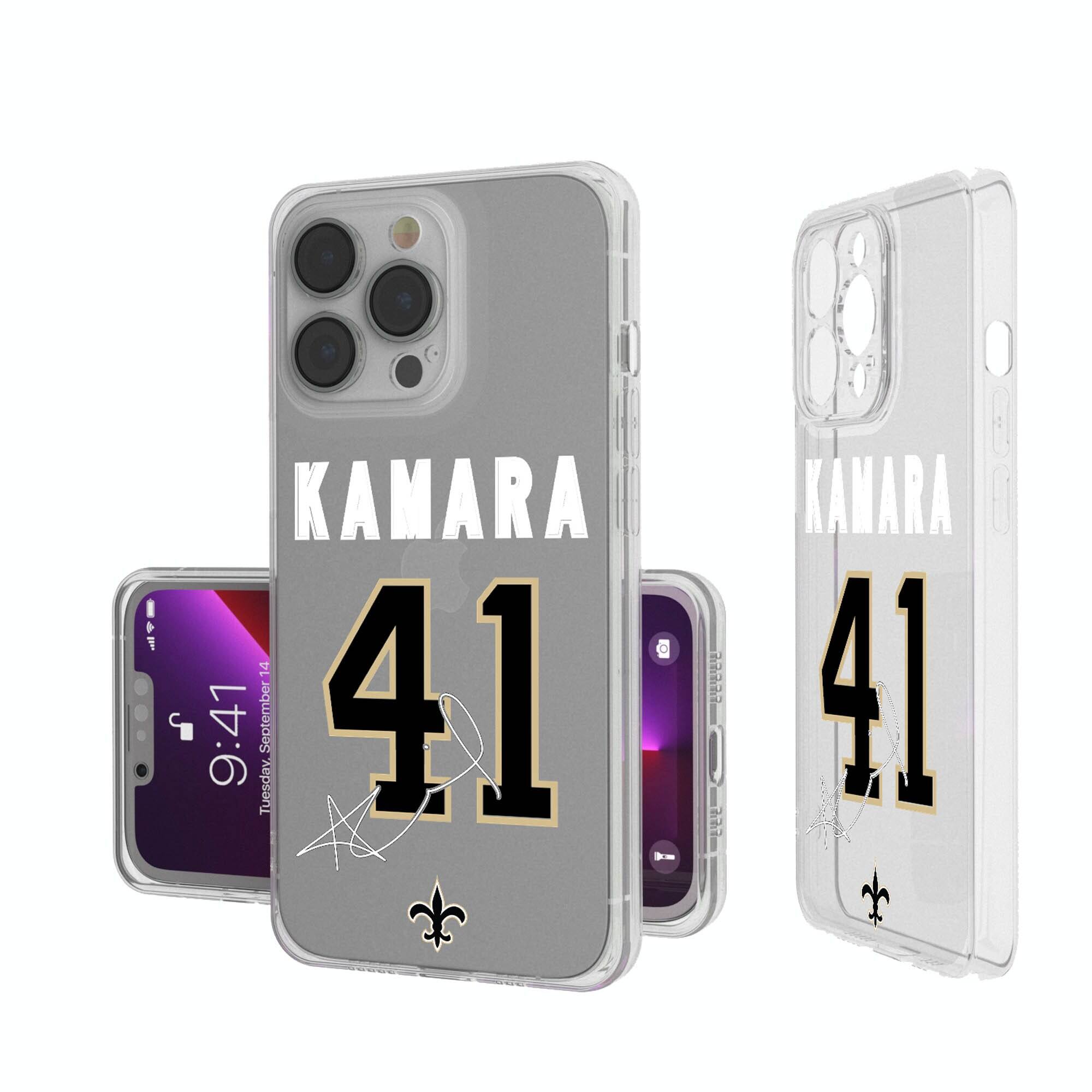 Keyscaper NFL Alvin Kamara New Orleans Saints iPhone Clear Case 16 Plus ...