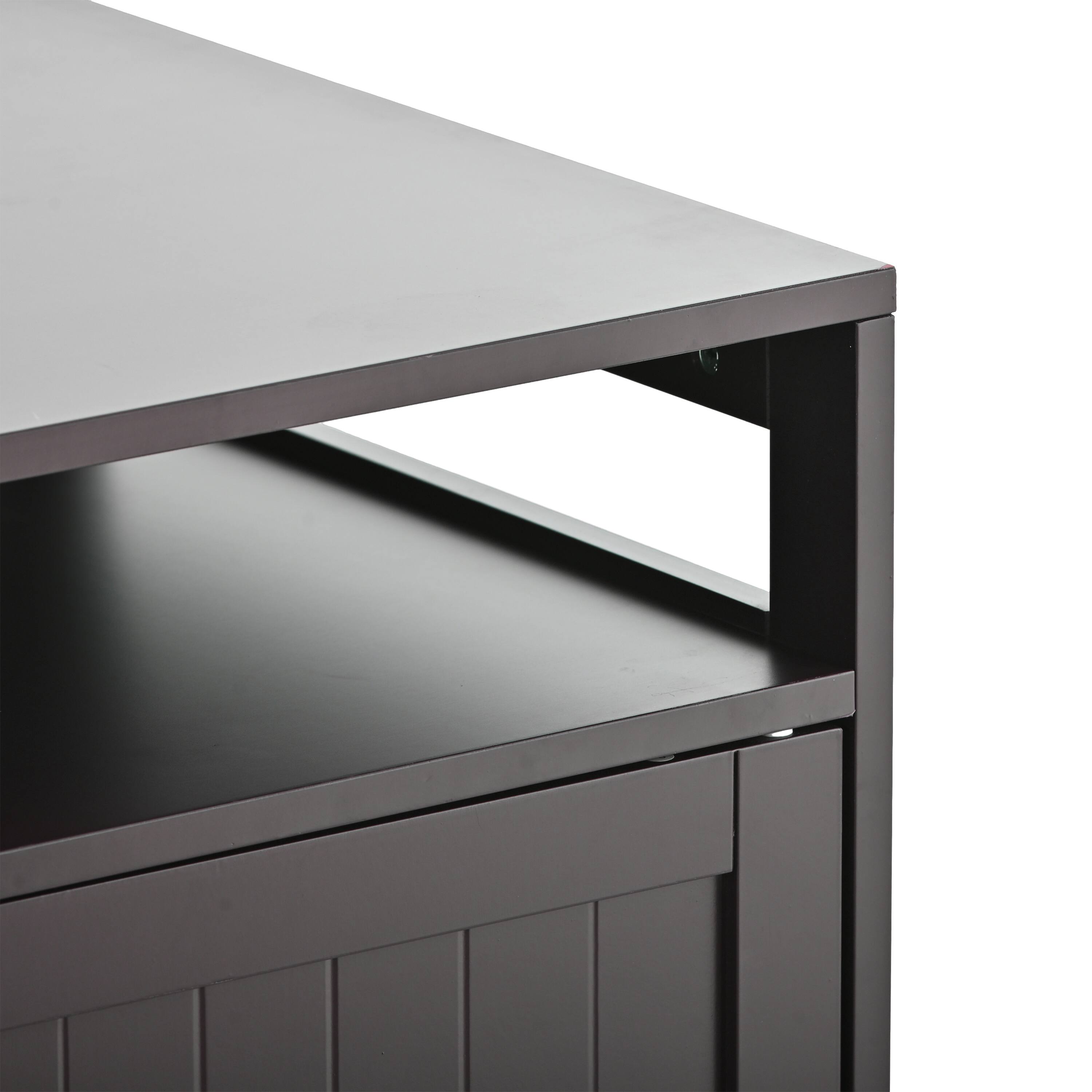 Dexmalle Dexmalle 2 Doors Litter Box Enclosure,Storage Bench Side Table ...