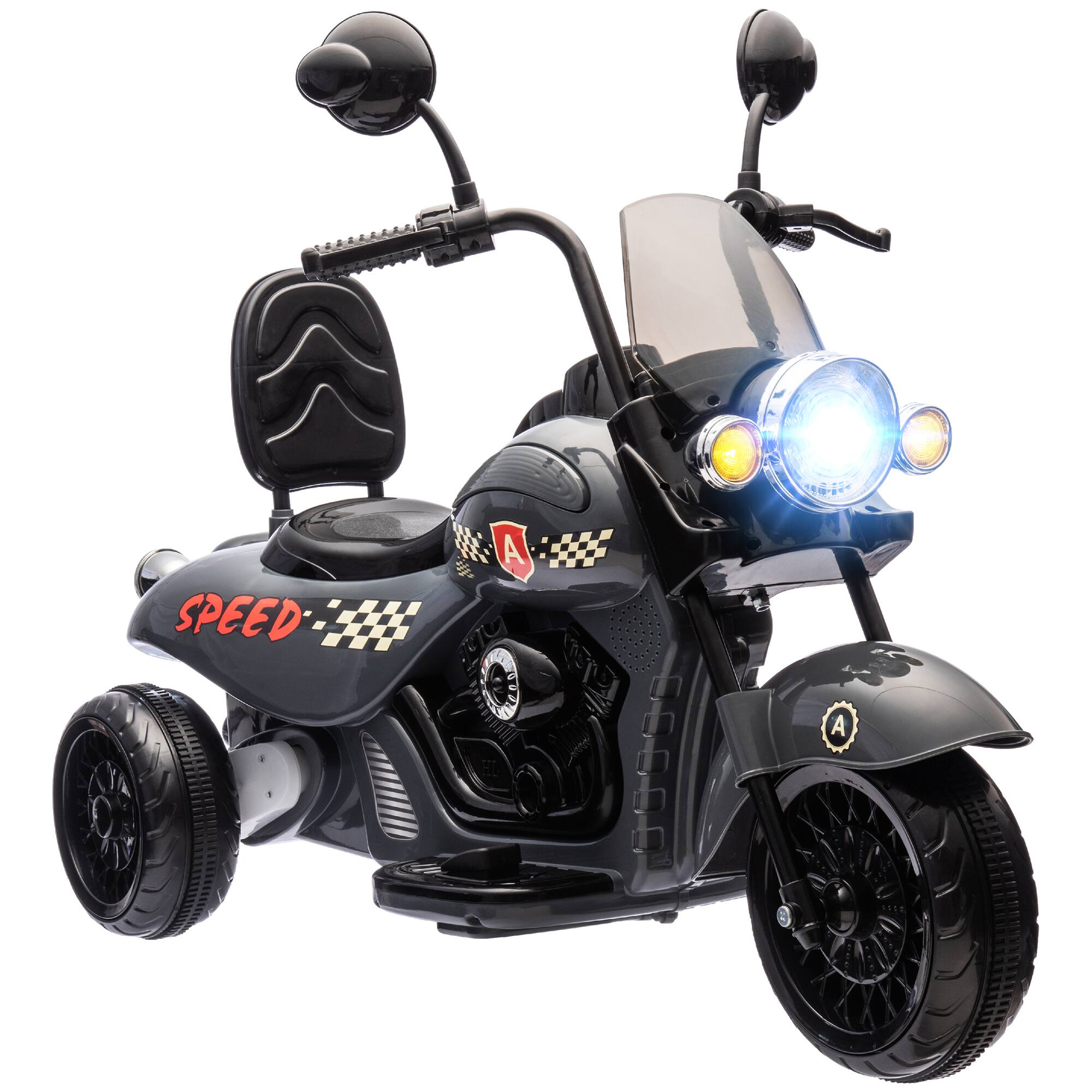 Ecooso 6V Kids Electric Motorcycle Ride On with 3 Wheels, Headlights ...