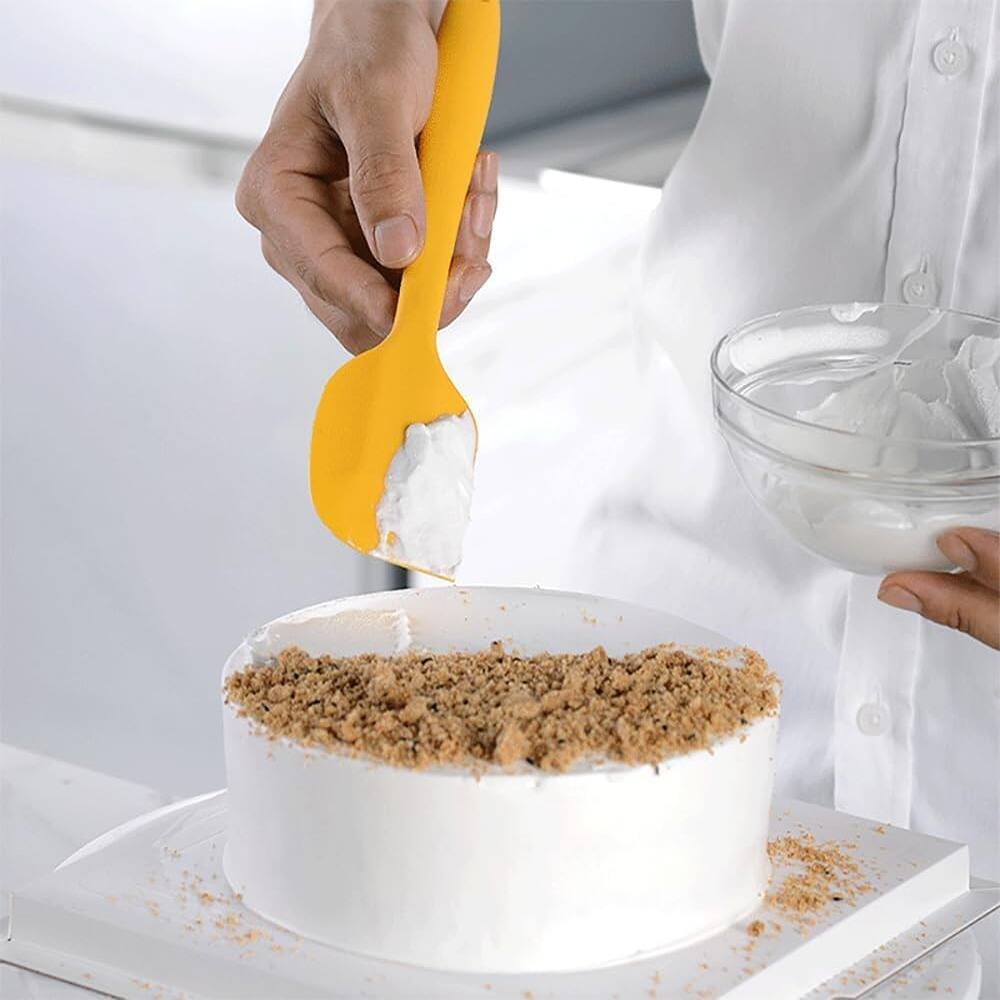 RTMB Eleven silicone spatulas with an iron utensil holder Yellow DFC ...