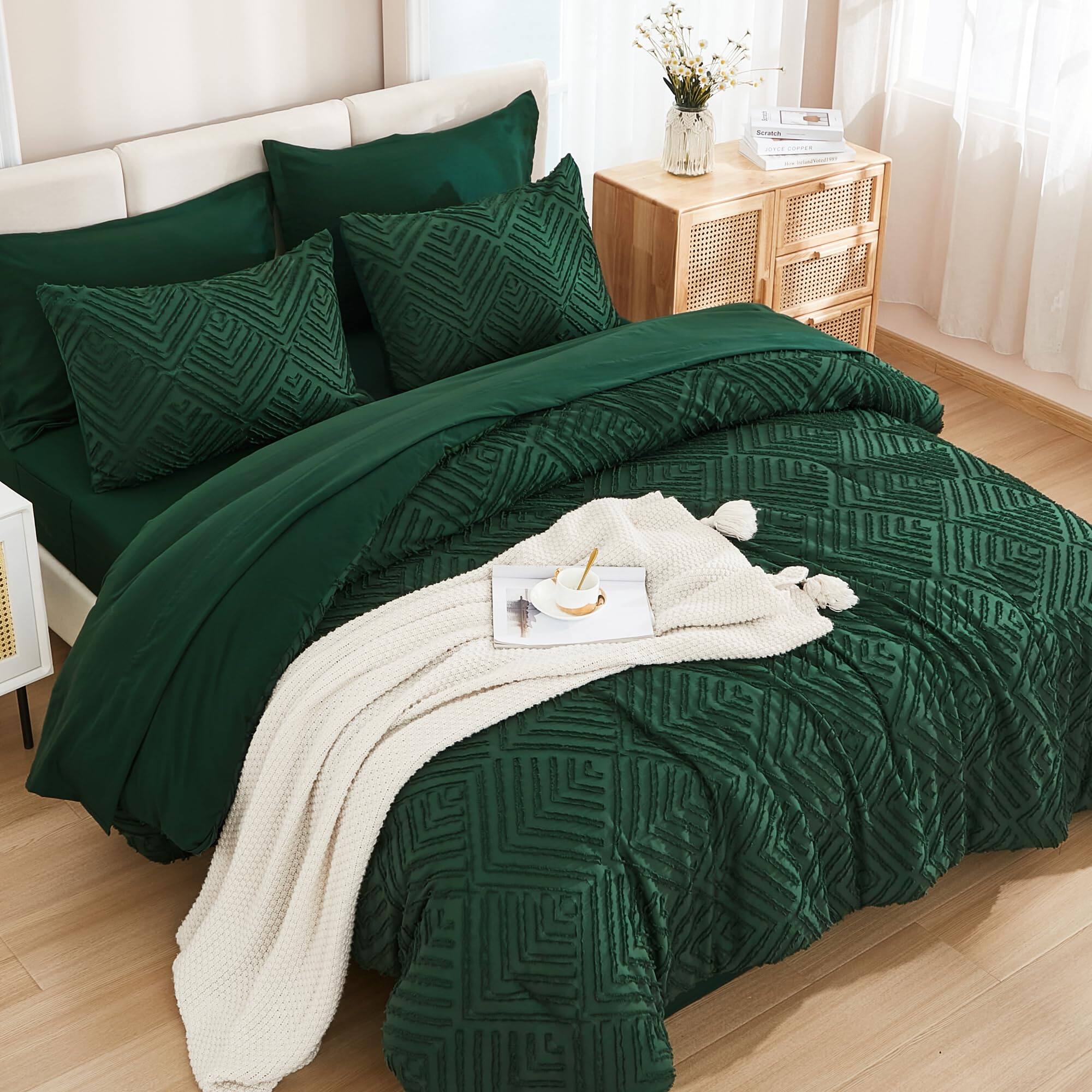 NICHOLAS KLEIN Queen Comforter Set Dark Bed In A Bag Boho Lightweight ...