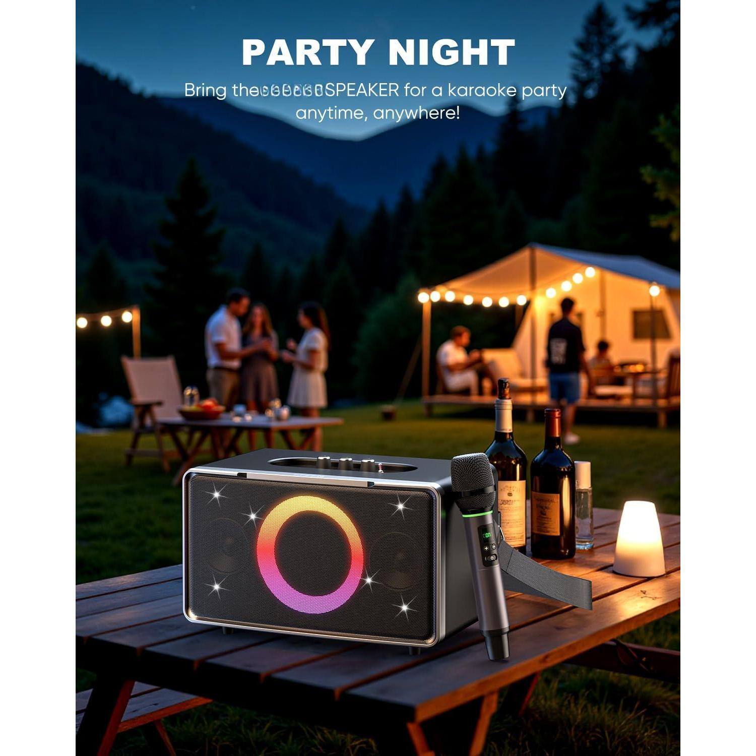 Cozy Serene Wireless Speakers Loud Sound Light Show Fast Charging Light ...