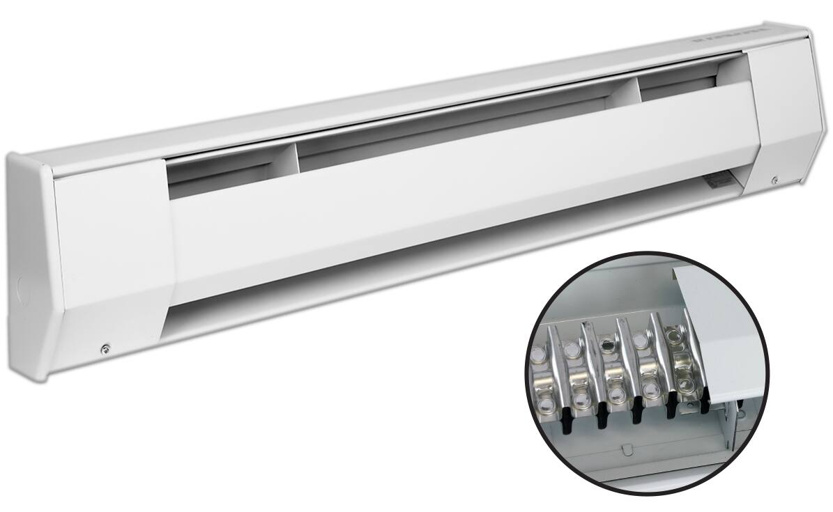 King 6K2415BW K Series Baseboard Heater, 6' / 1500 1125W / 240 208V ...