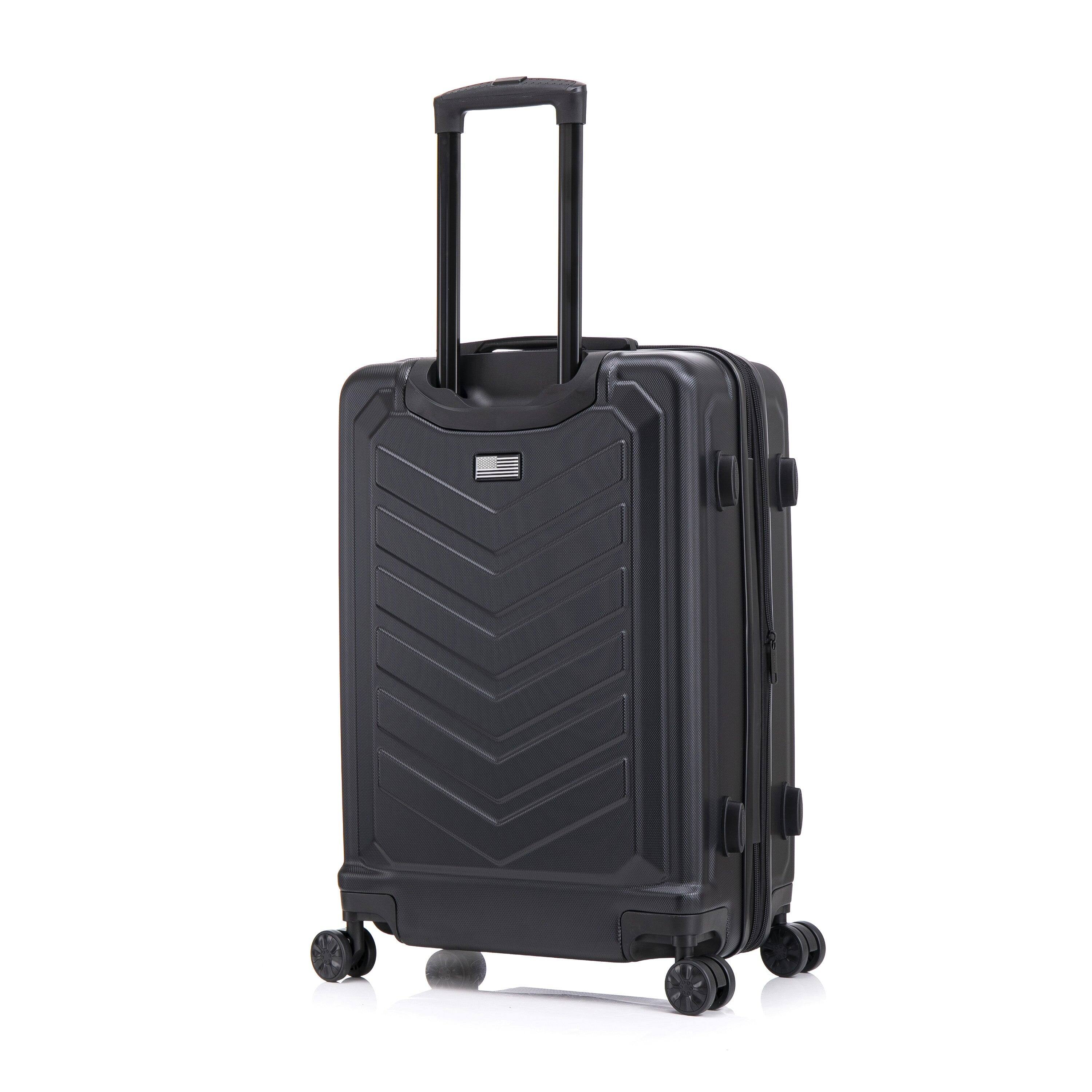 US Army FOX PRO 24'' Expandable Medium Suitcase with TSA Lock Black ...