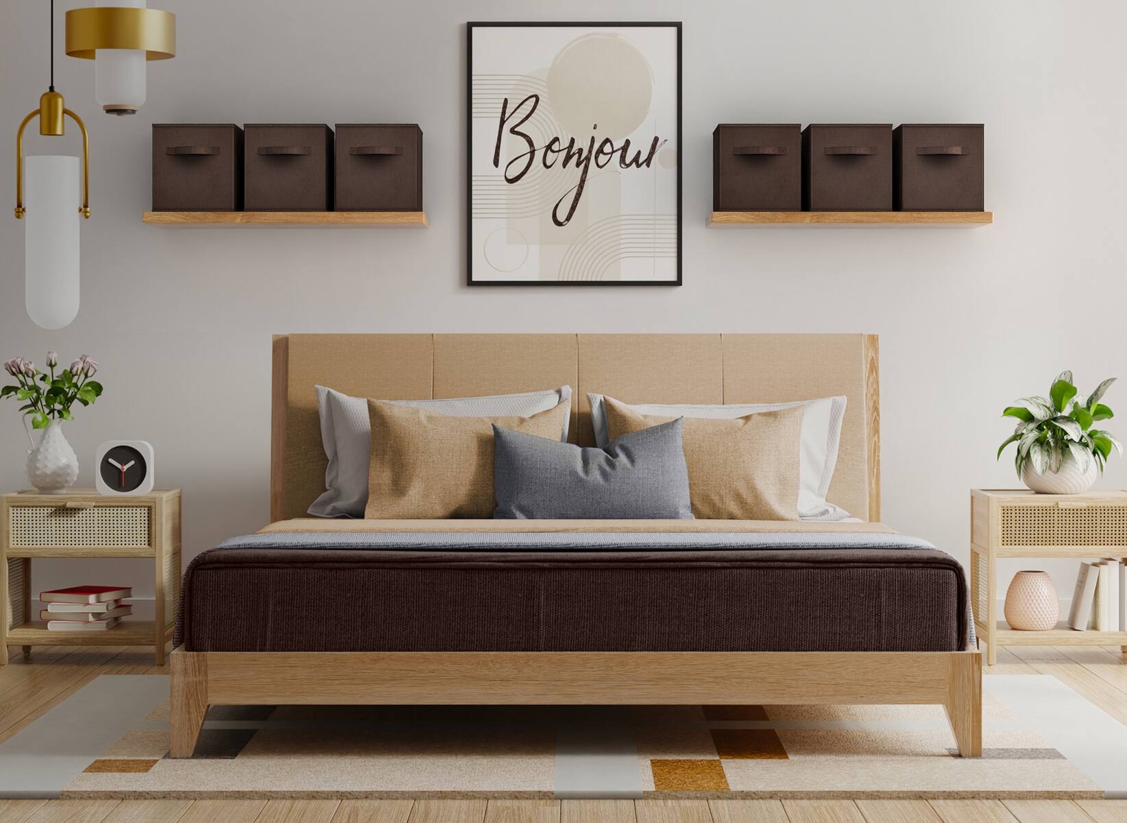 Sorbus Fabric Storage Cubes, 6 Foldable Storage Bins for Organizing ...