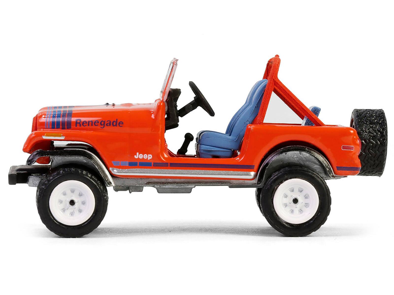 Greenlight 1979 Jeep CJ 7 Renegade Red Blue Stripes We Build 'em Tough ...