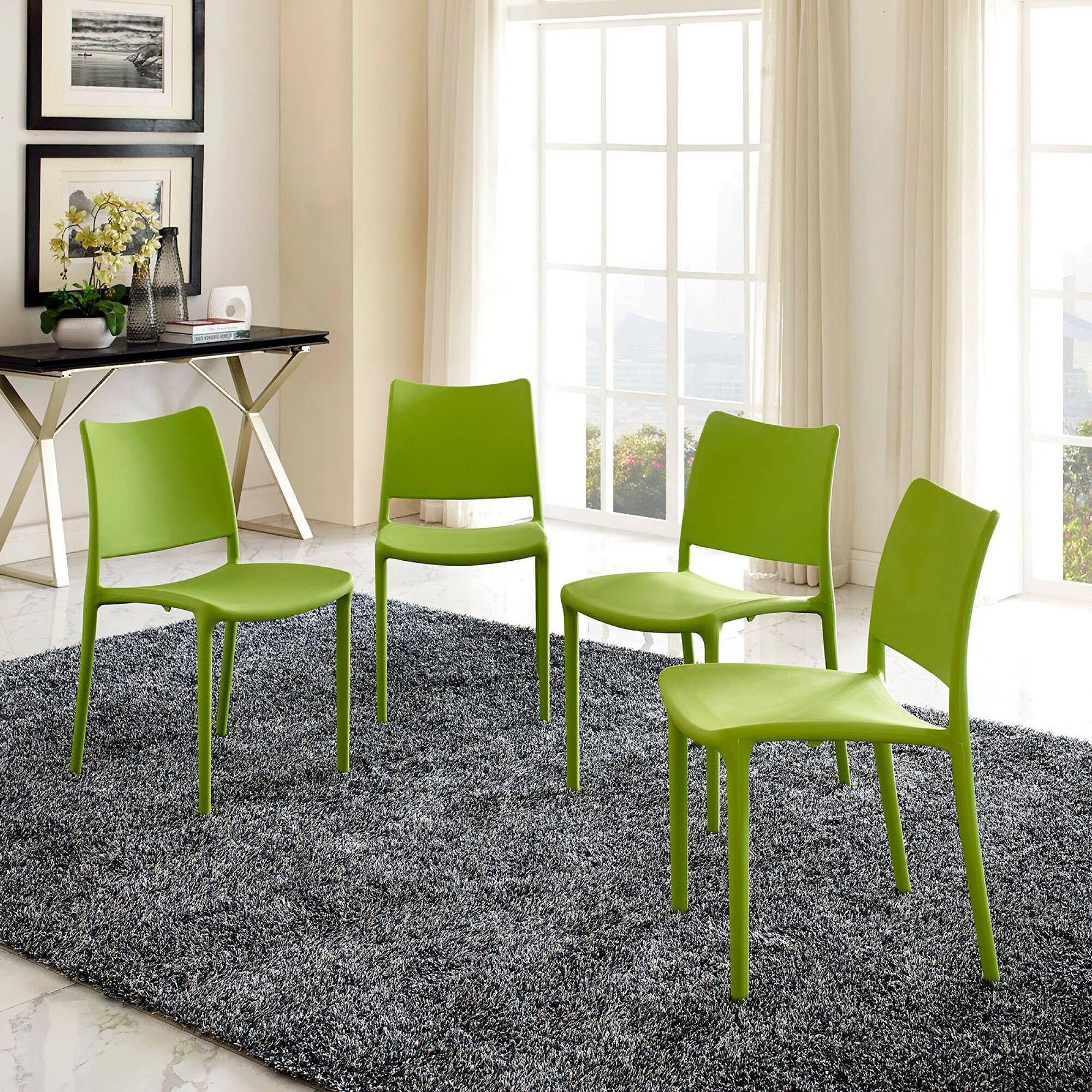 Hipster Dining Side Chair Set of 4 by Modway Green EEI-2425 - Best Buy