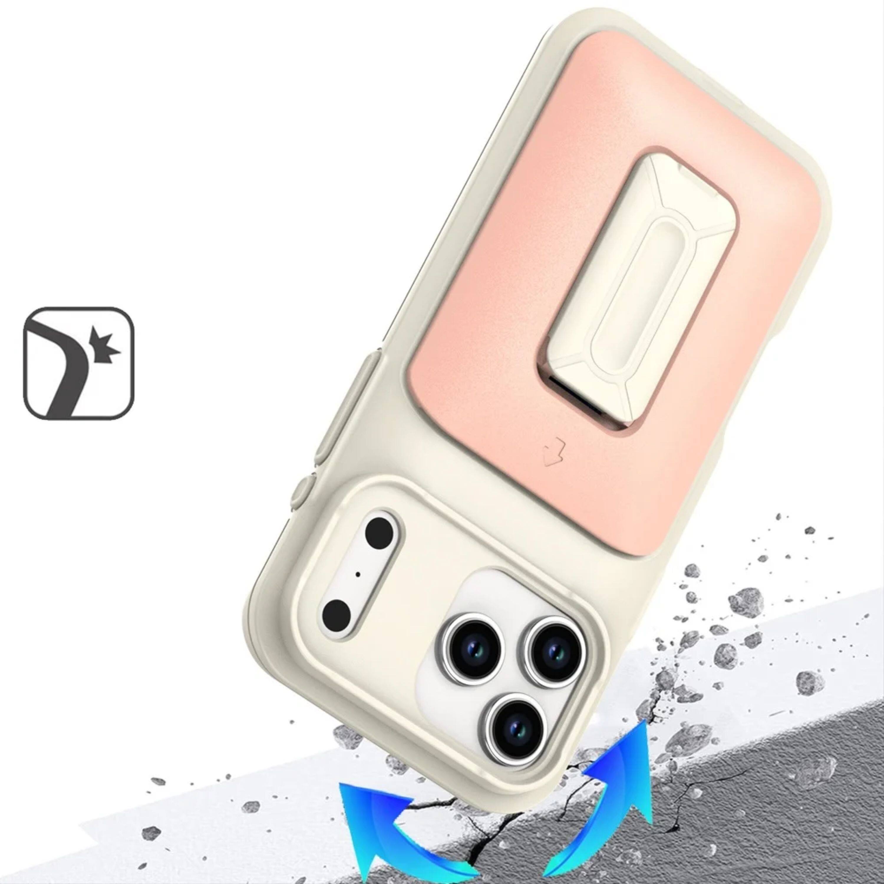 Kitcheniva Matte Finish Phone Case With Card Holder Kickstand Strap ...
