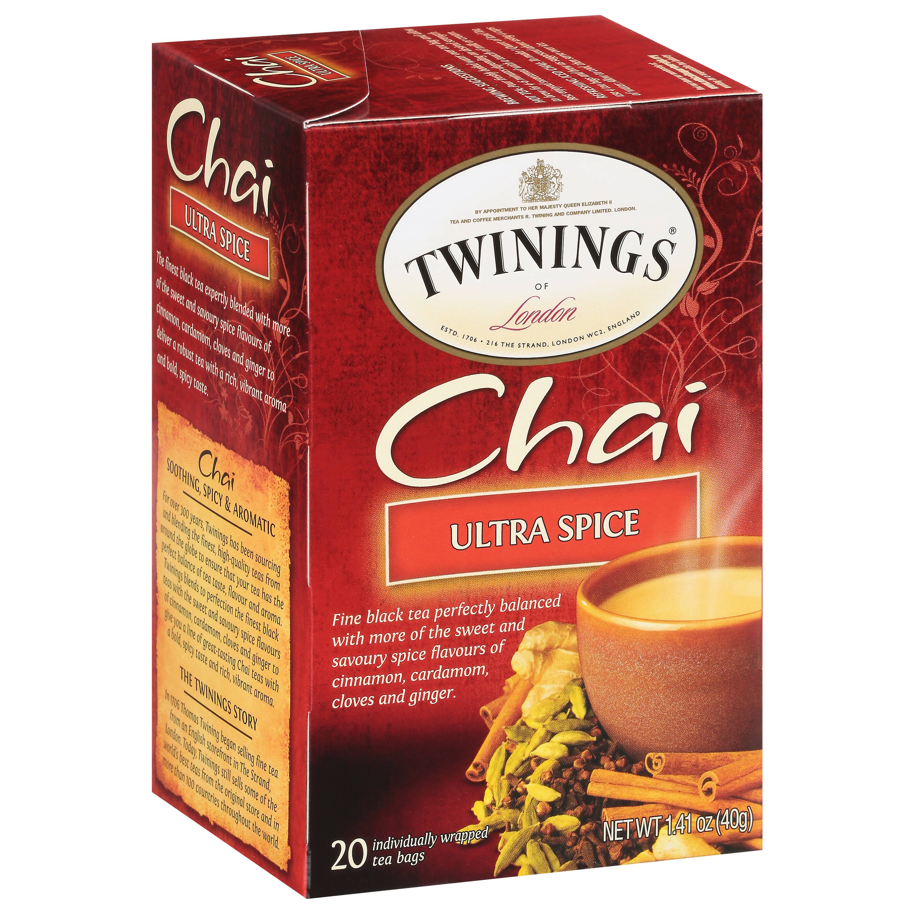 Twinings Ultra Spice Chai Tea Case of 6 20 Bags - Best Buy