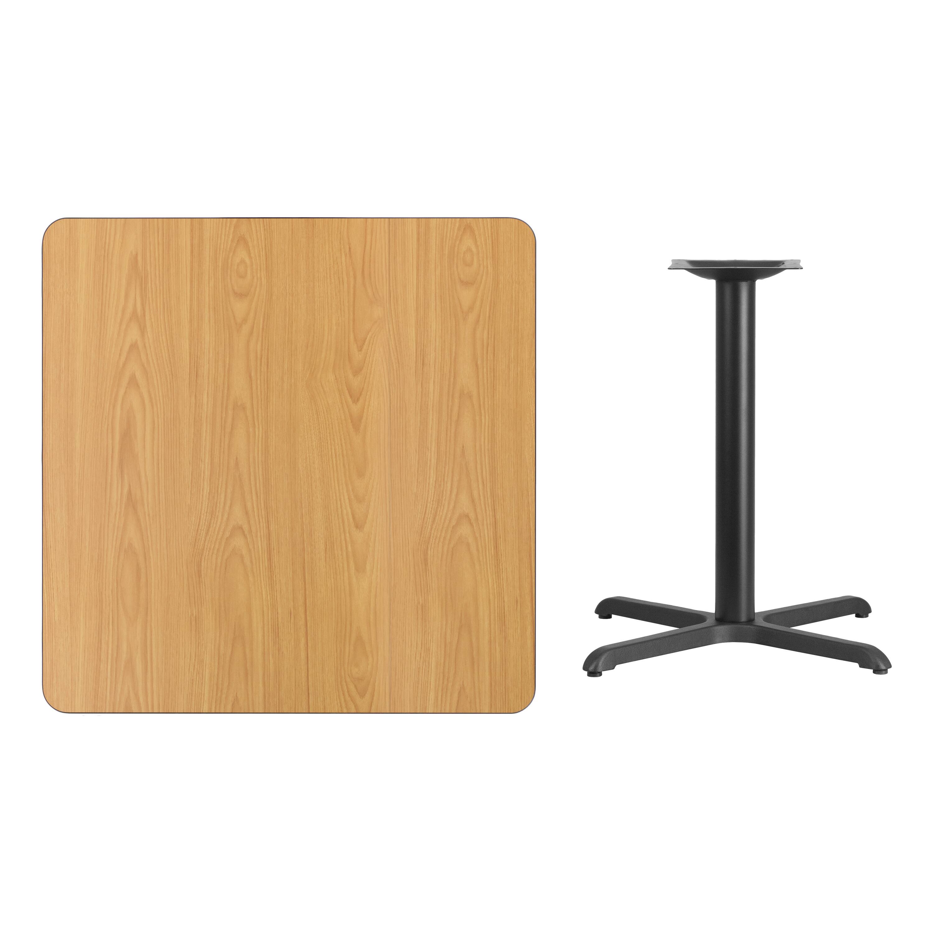 Emma + Oliver 36" Square Laminate Table Top with 30"x30" Table Height ...