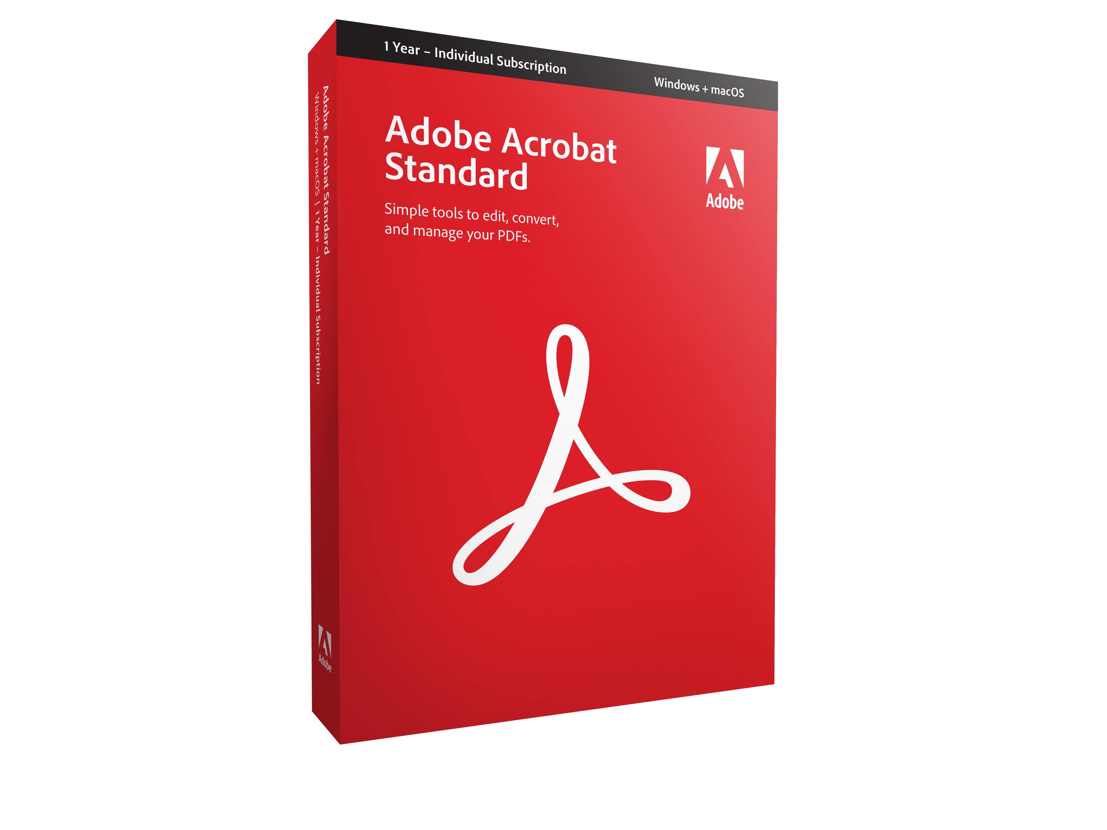 Adobe Acrobat Standard PDF Software Mac OS, Windows ADO951800F226 ...