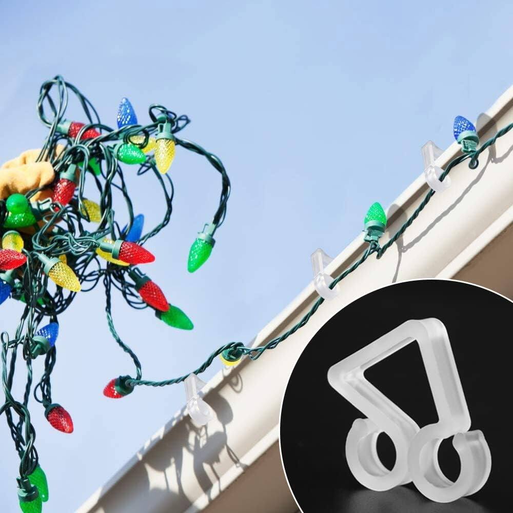PARKER SLATER 60PCS Gutter Hooks for Outdoor String Lights, Clips for ...