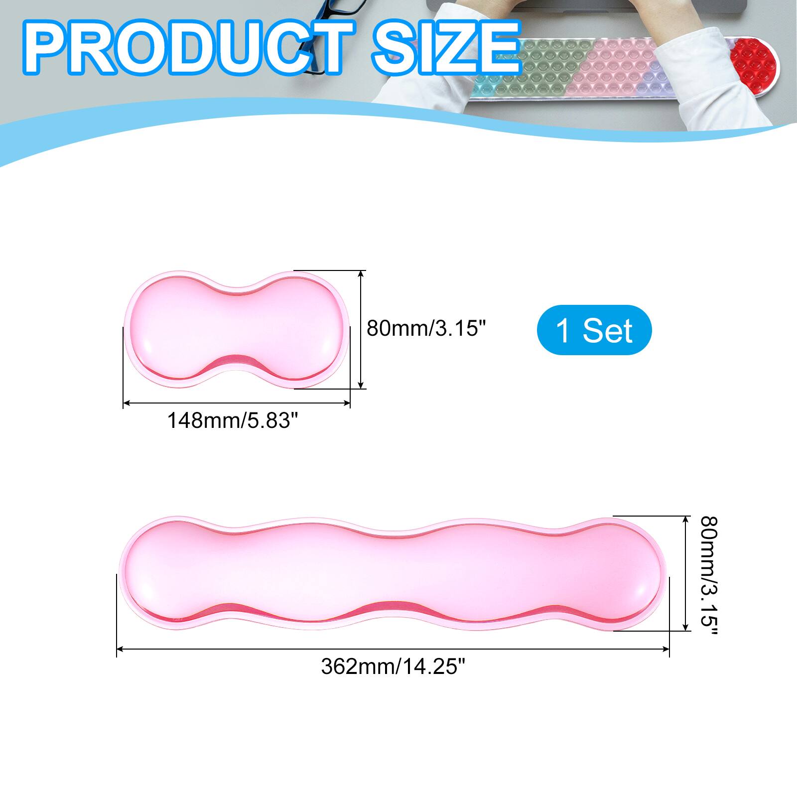 Unique Bargains Gel Wrist Rest, Ergonomic Silicone Gel Mouse Pad with ...