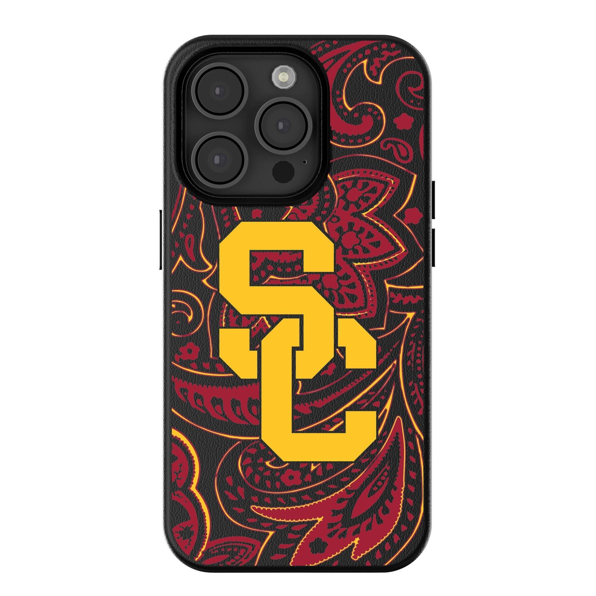 Keyscaper NCAA USC Trojans Paisley iPhone Magnetic Bump Case 14 Plus ...