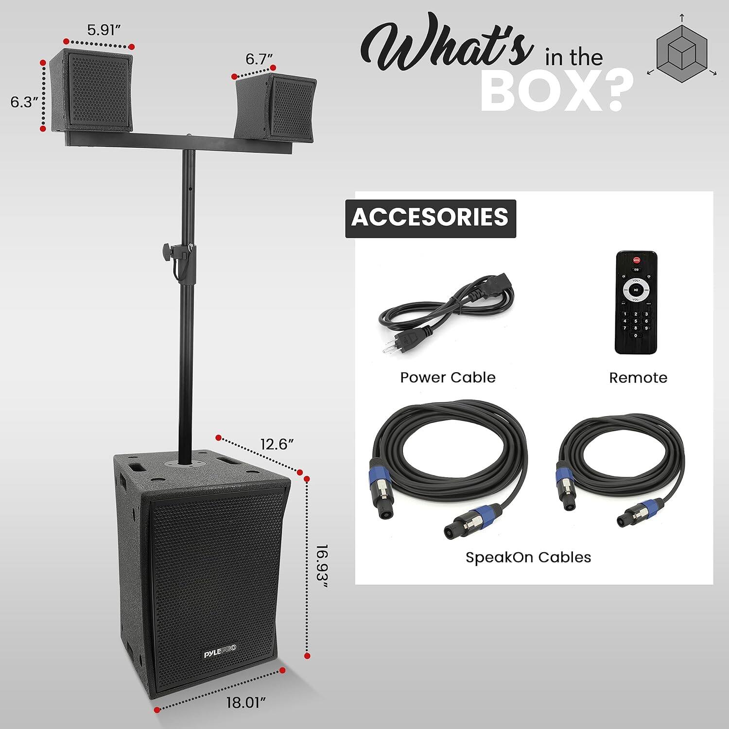 PYLE Line Array Column Speaker Professional and PCS1025B - Best Buy