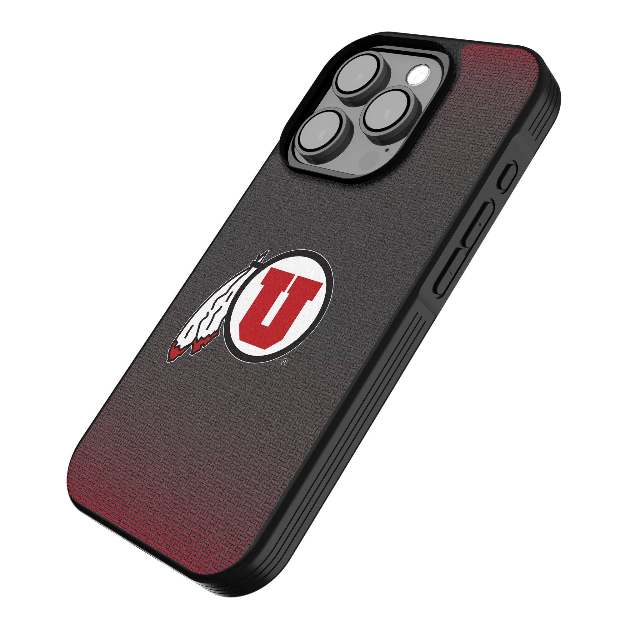 Keyscaper NCAA Utah Utes Linen Logo iPhone Bump Case 14 Pro Black ...