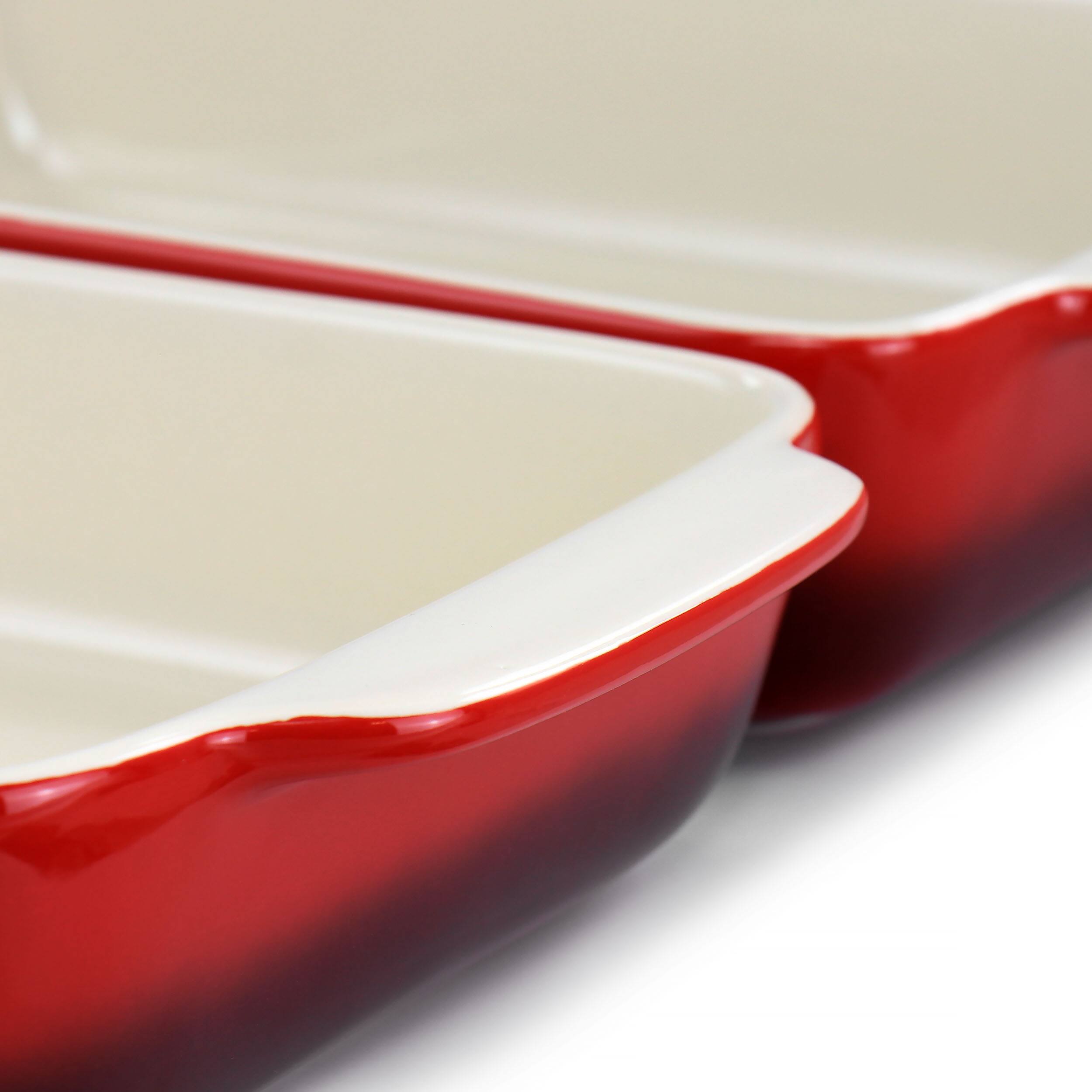 Crock Pot Crock Pot Artisan 2 Piece Stoneware Bake Pans Gradient Red 310117998M - Best Buy