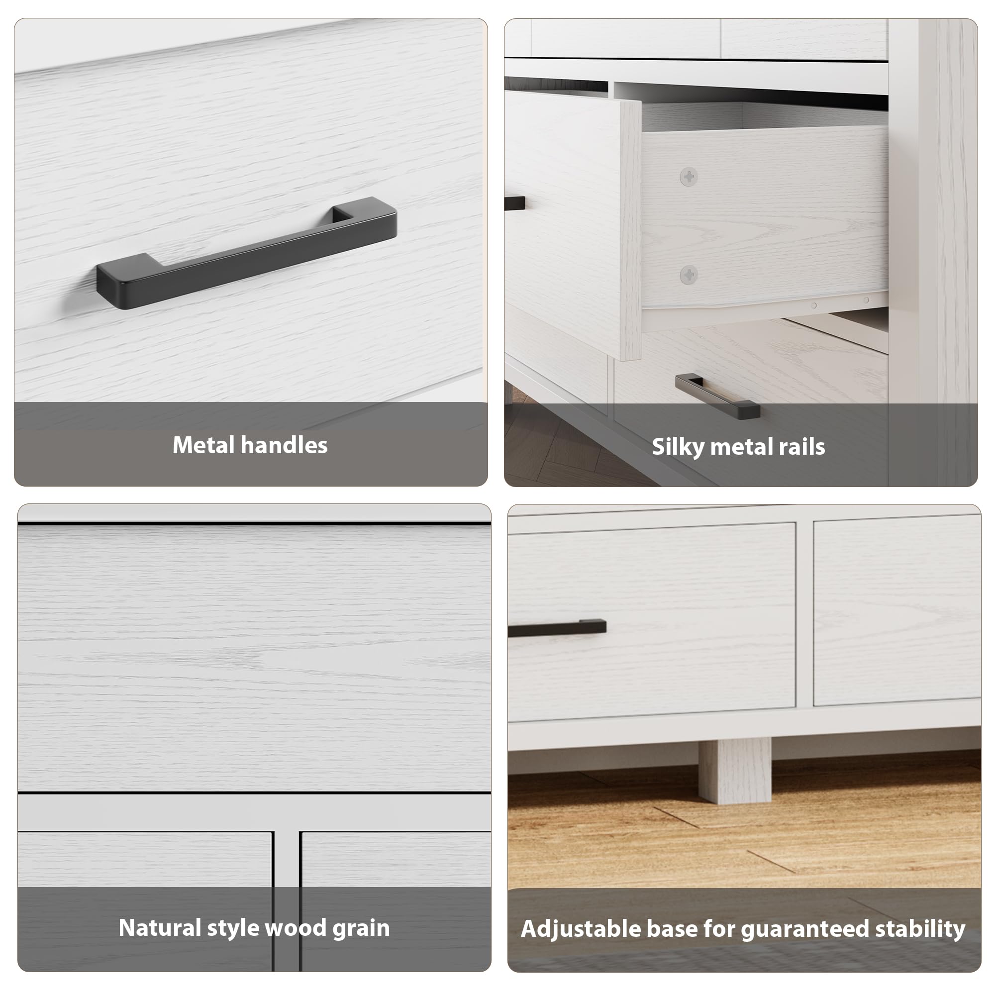 Acekool Dresser for Bedroom with 7 Drawers, Modern Chest of Drawers ...