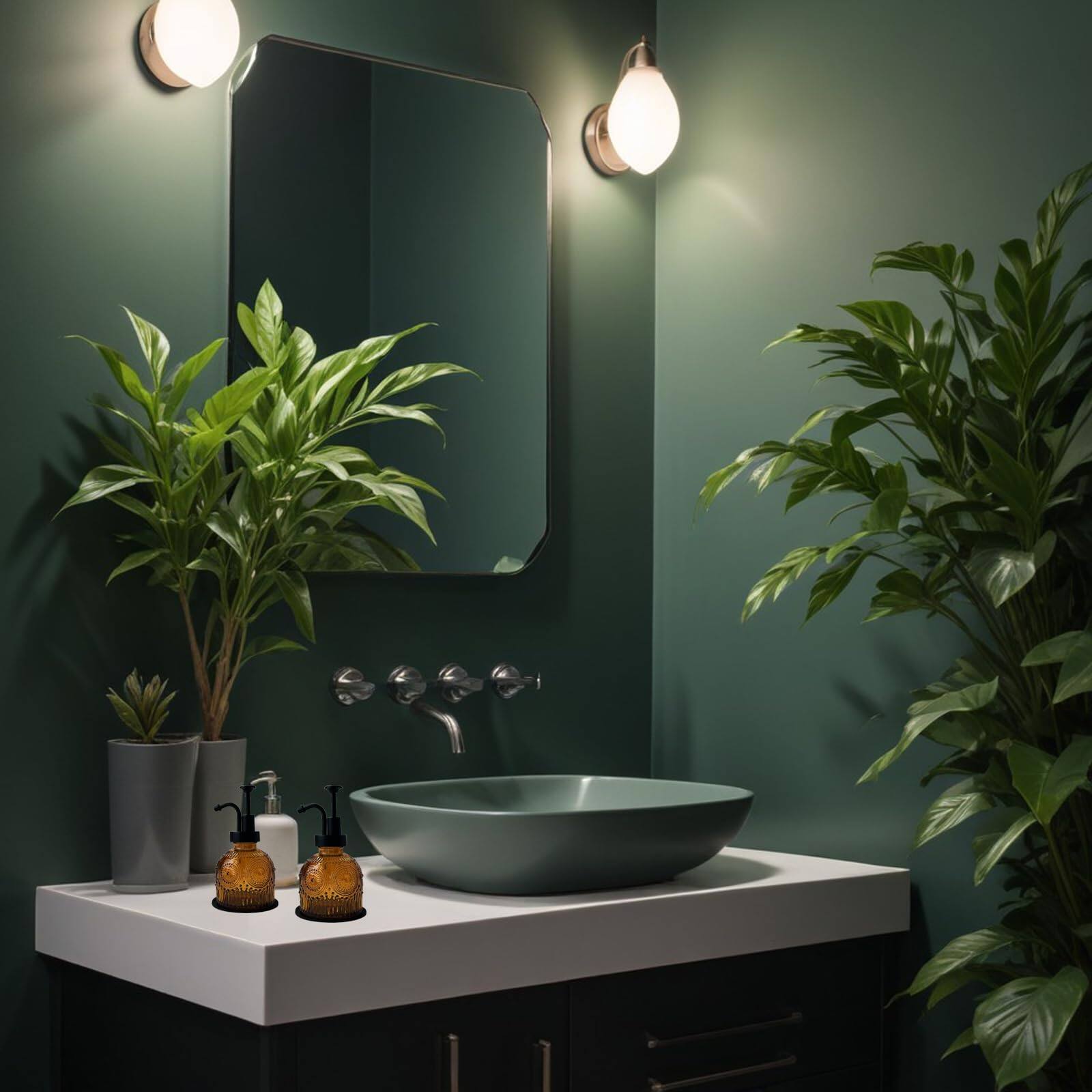 Dapper Styles Vintage Soap Dispenser For Bathroom Glass Kitchen With ...