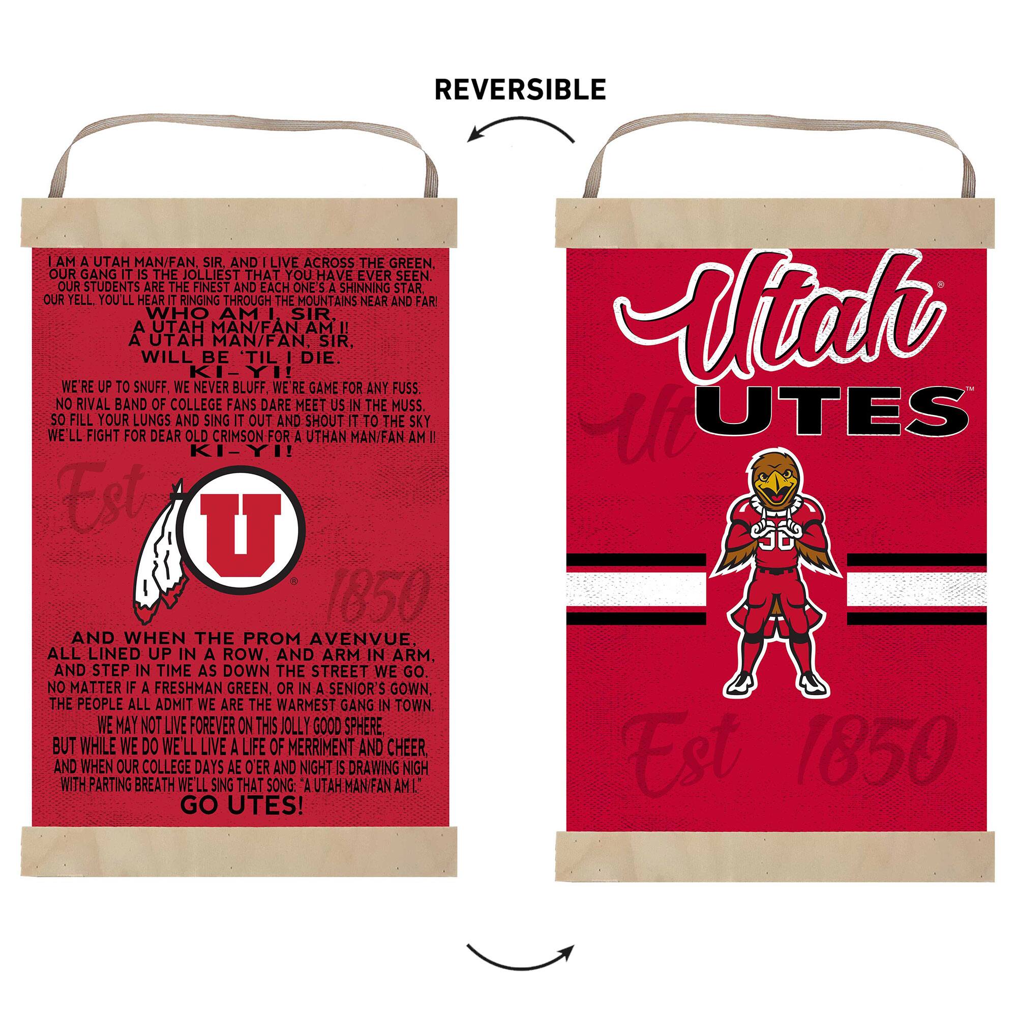 Jardine Utah Utes Fight Song Banner Sign Red 4941633 - Best Buy