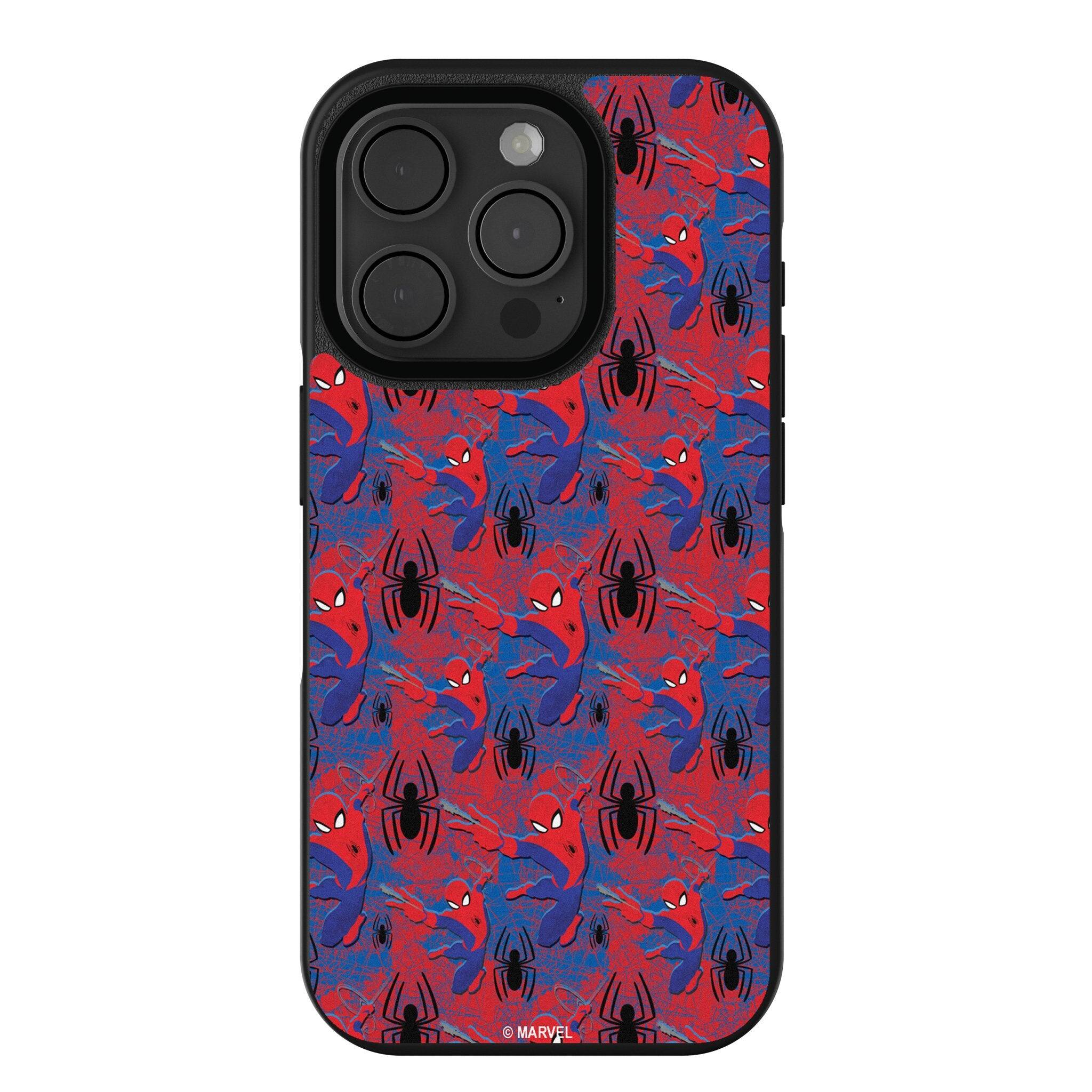 Keyscaper Marvel Pattern Bump Phone Case Apple iPhone 15 Pro Spider Man ...