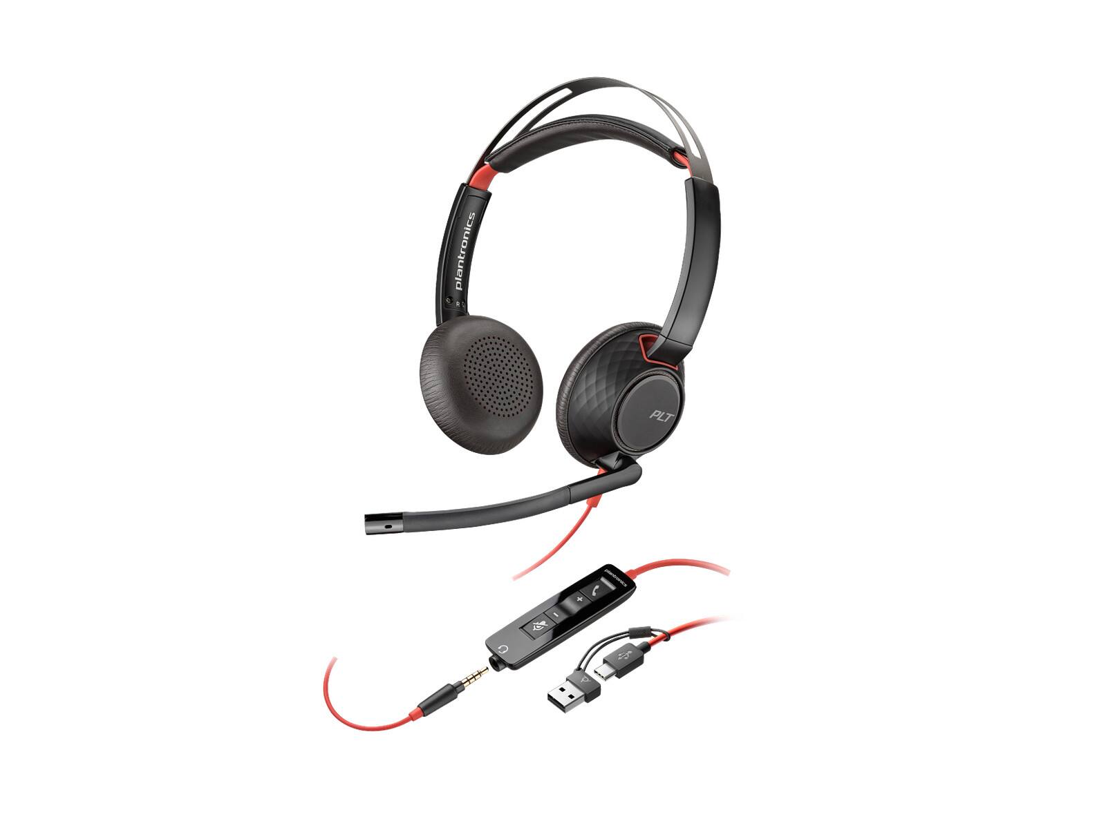 HP Poly Blackwire 5220 USB C Wired Stereo Headset Black 8X231AA - Best Buy