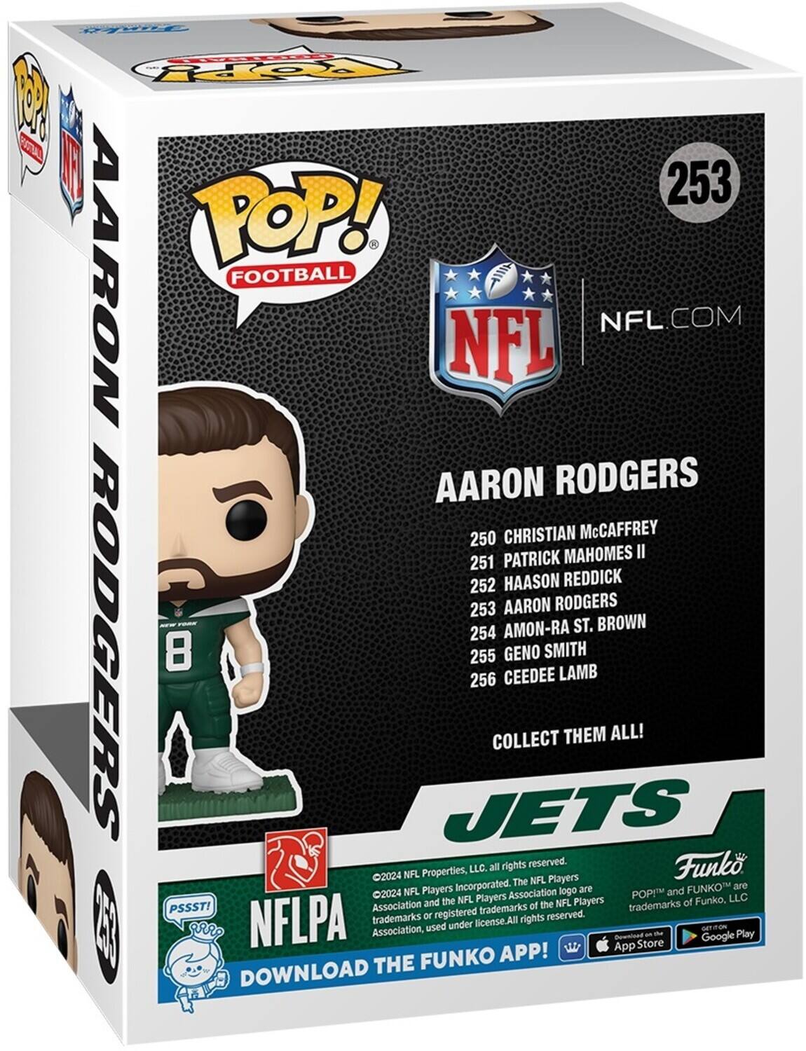 Funko POP! NFL: Jets Aaron Rodgers Collectibles Multicolor 889698796866 ...