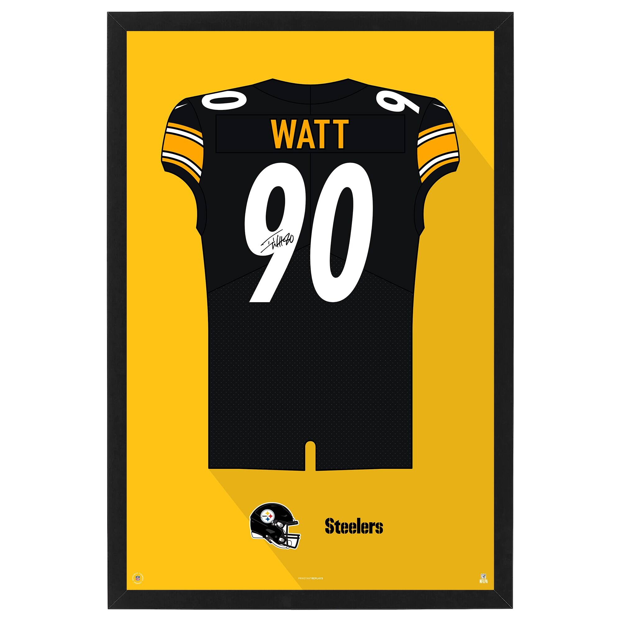Sporticulture T.J. Watt Pittsburgh Steelers Home Jersey Framed Art ...