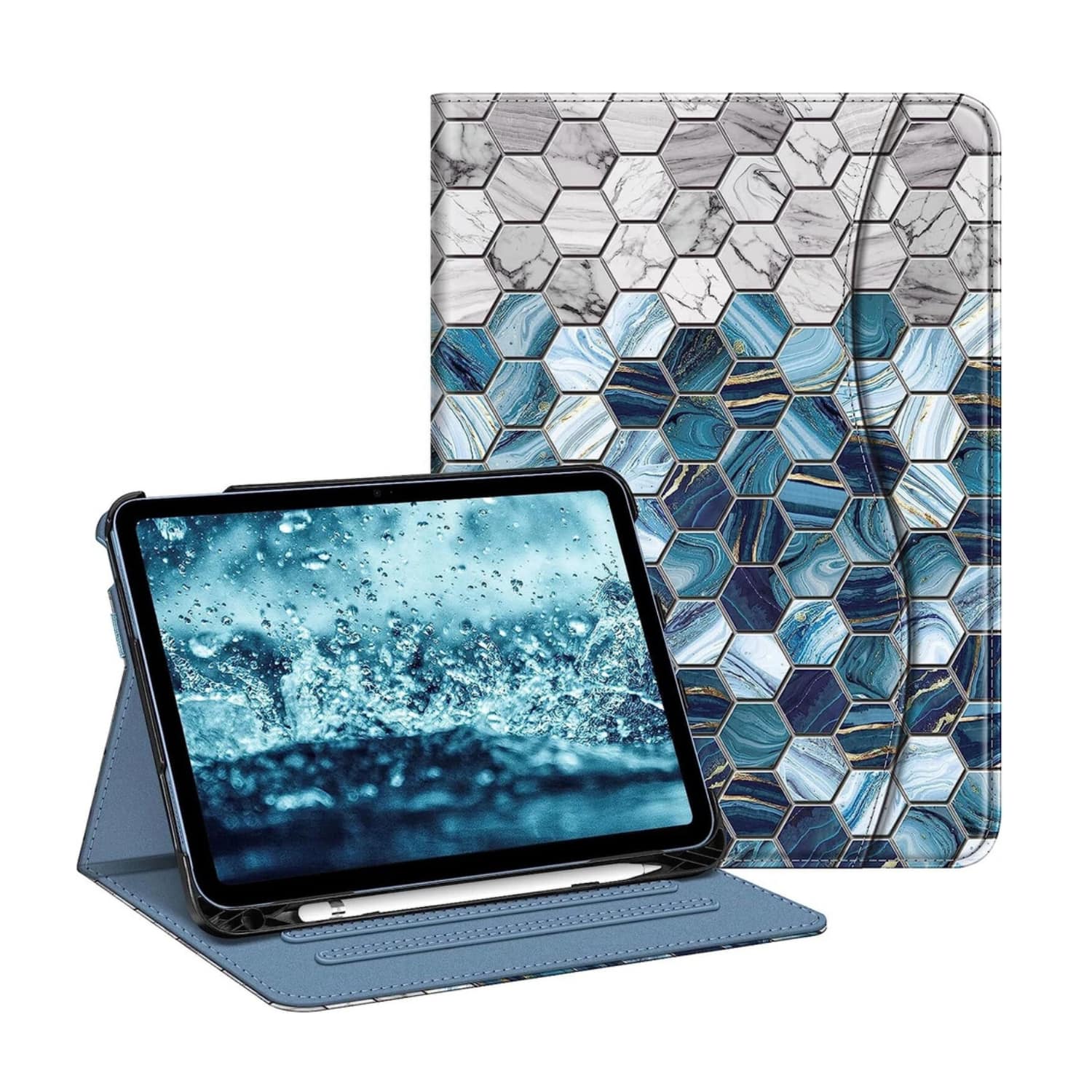 Stock Preferred - Multi-Angle PU Leather Stand Case with Pencil Holder ...