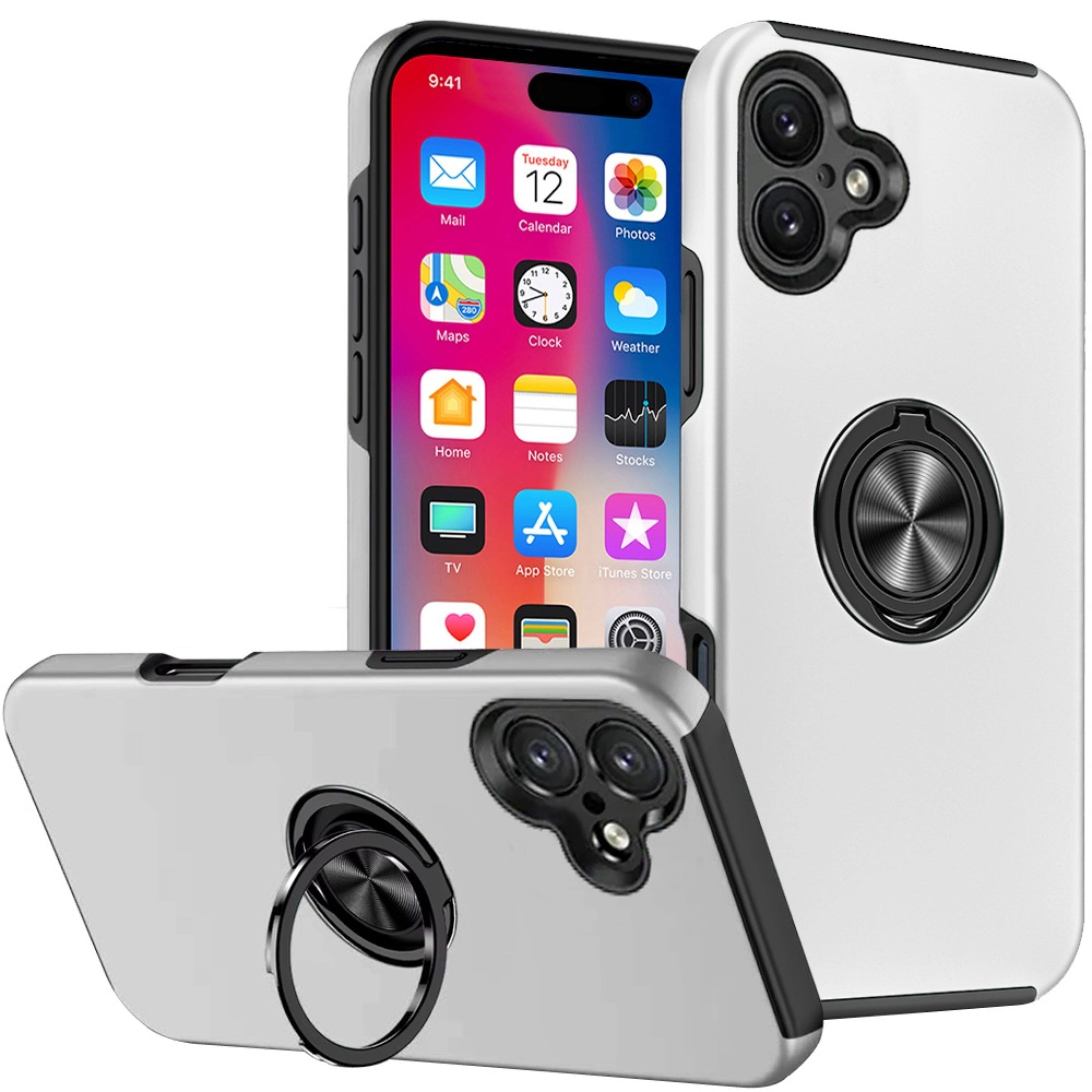 Kitcheniva Dual Layer Magnetic Ring Stand Hybrid Phone Case With ...