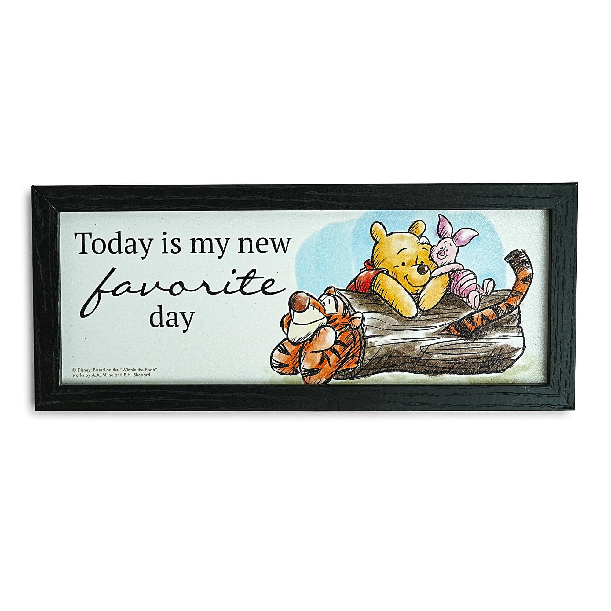 Disney Winnie The Pooh "Favorite Day" 12 x 5 Inch Hanging Wood Wall Art ...