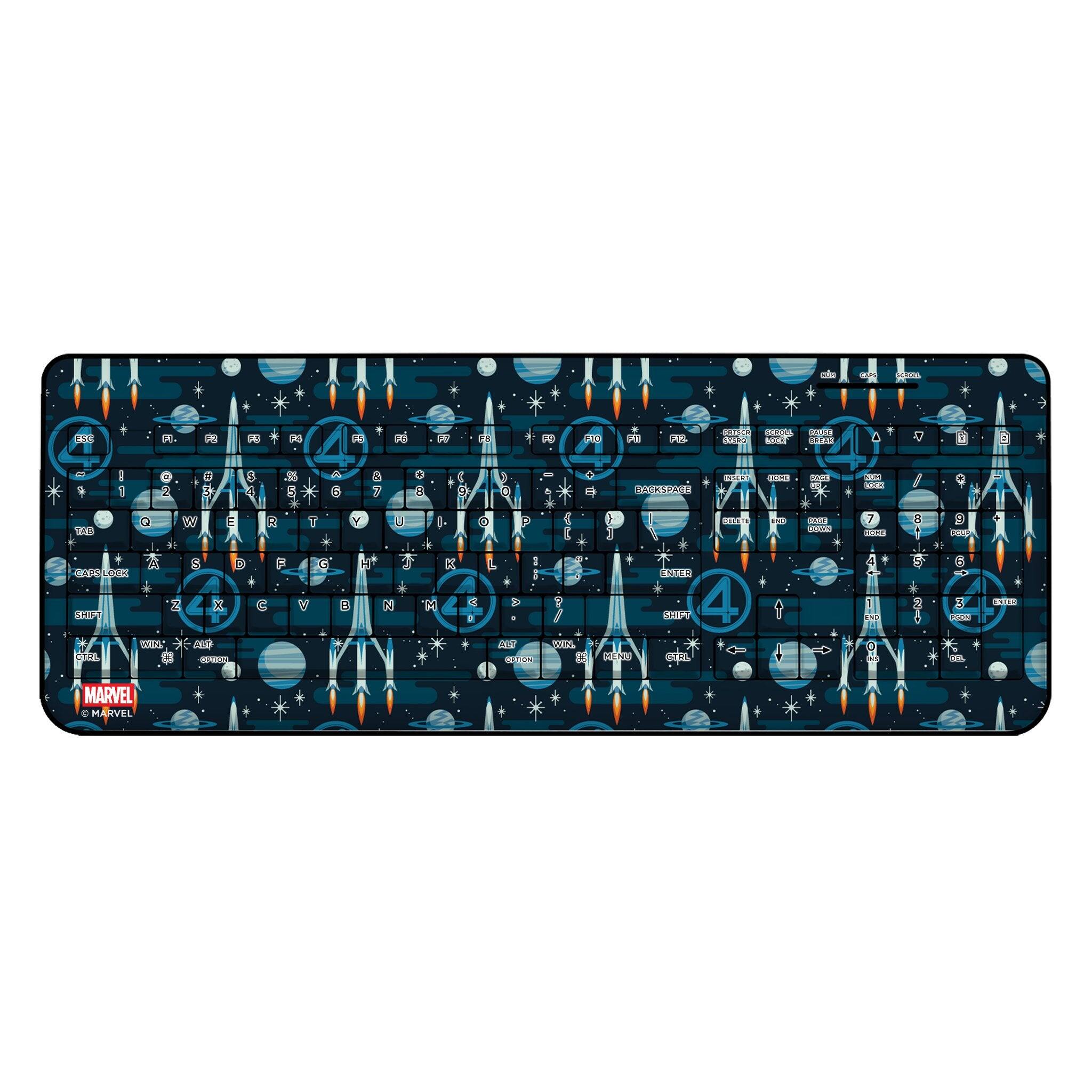 Keyscaper Marvel Pattern Wireless USB Keyboard Fantastic Four K510WL ...
