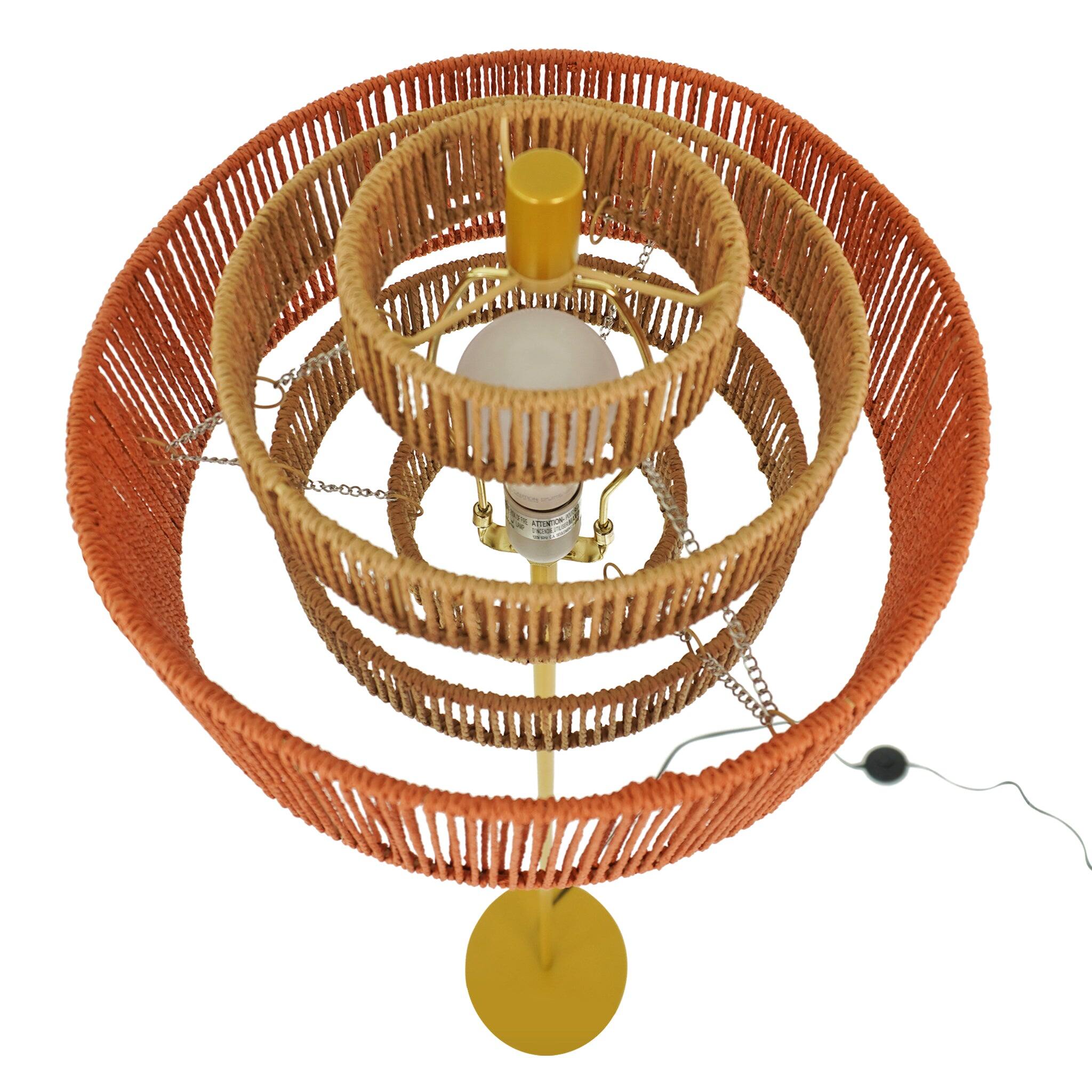 APRILSOUL Modern Tripod Floor Lamp Fabric Shade Living Room Bedroom ...