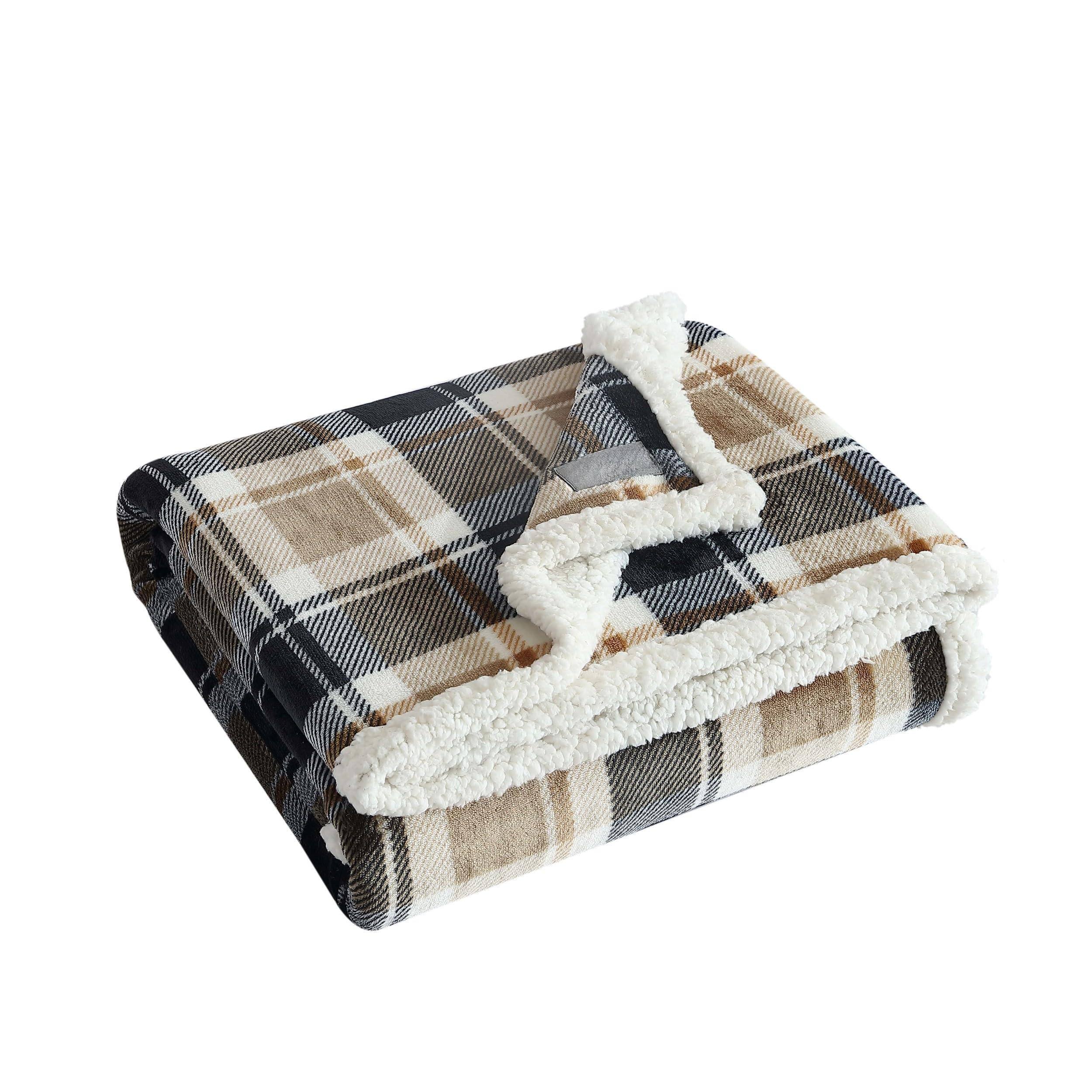 Dapper Styles Blanket Super Soft Reversible Sherpa Brushed Fleece ...