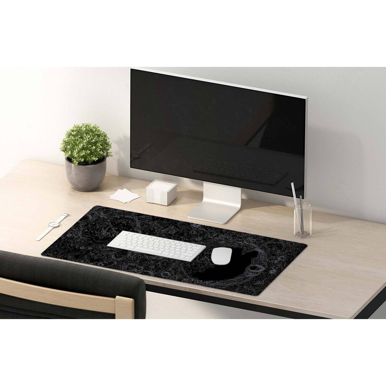 Comfort Essence Moon Topographic Map Extended Mouse Pad Xxl Gaming Pads ...