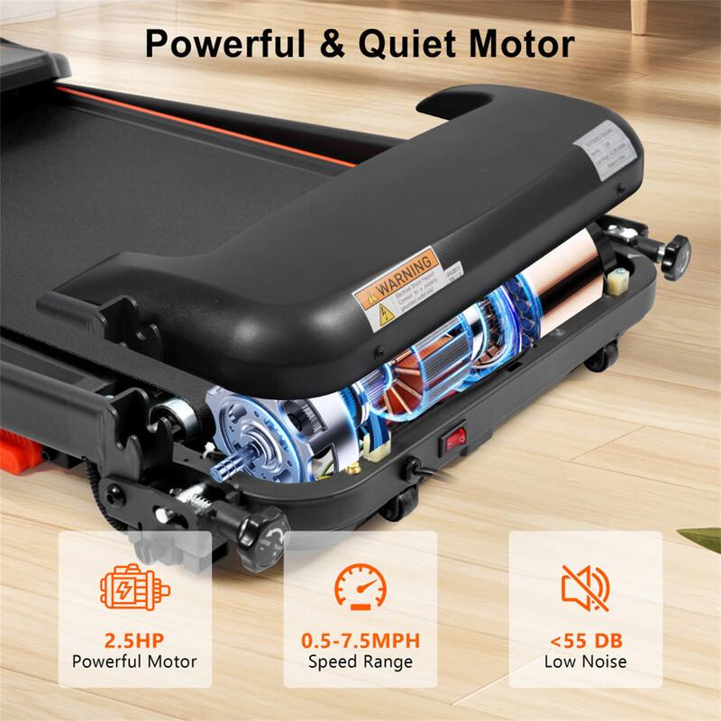 HTUTWOO Treadmills for Home 2.5HP Folding Treadmill, Heart Rate, 300lbs ...