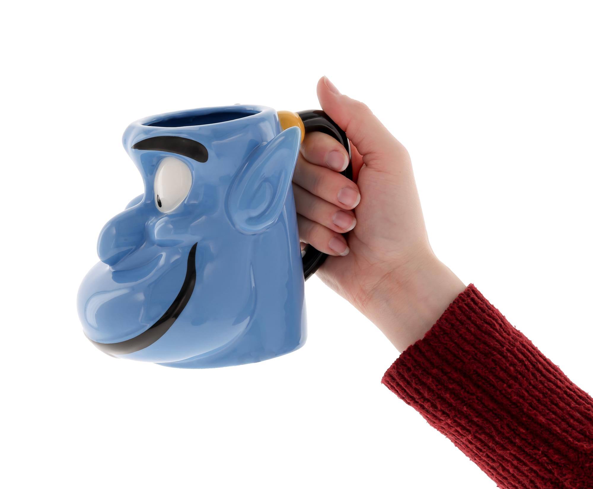 Disney Aladdin Genie 3D Sculpted Ceramic Mug | Holds 22 Ounces Blue ...