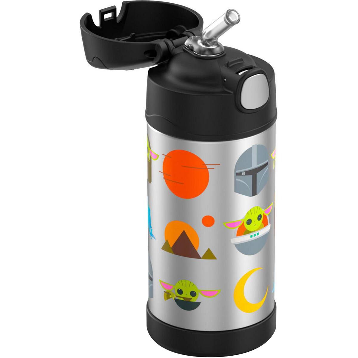 Thermos 12 oz. Kid's Funtainer Insulated Water Bottle Mandalorian THMF401 - Best Buy