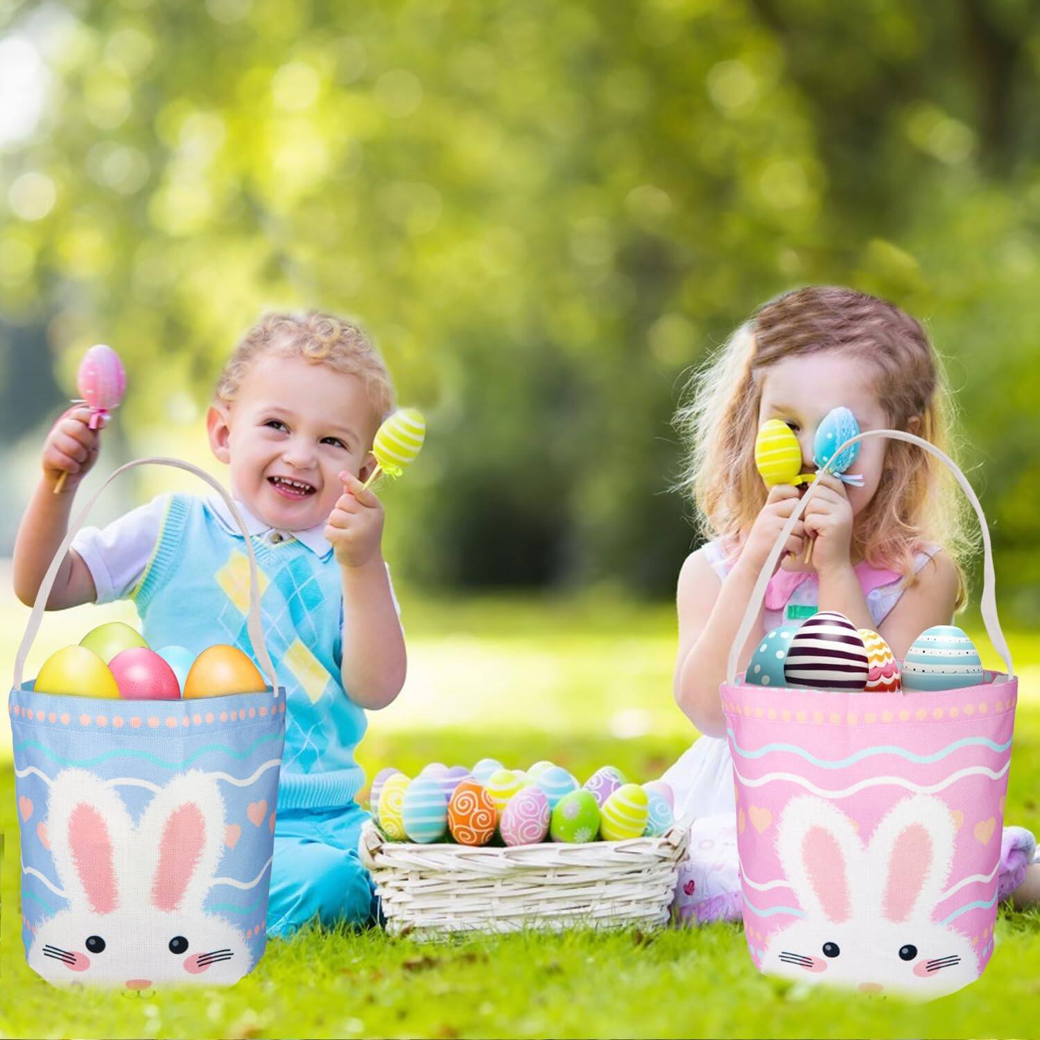 Paradigms Interiors 2 Easter Egg Baskets For Eggs Hunt Basket Empty ...