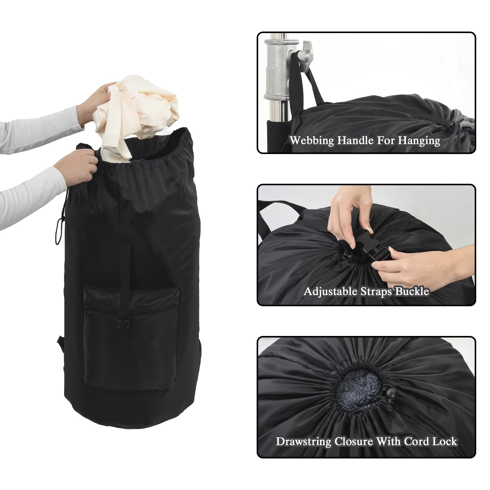 Pacoar Cade 100l Laundry Bag Backpack 16x32 Inch Extra Large With ...