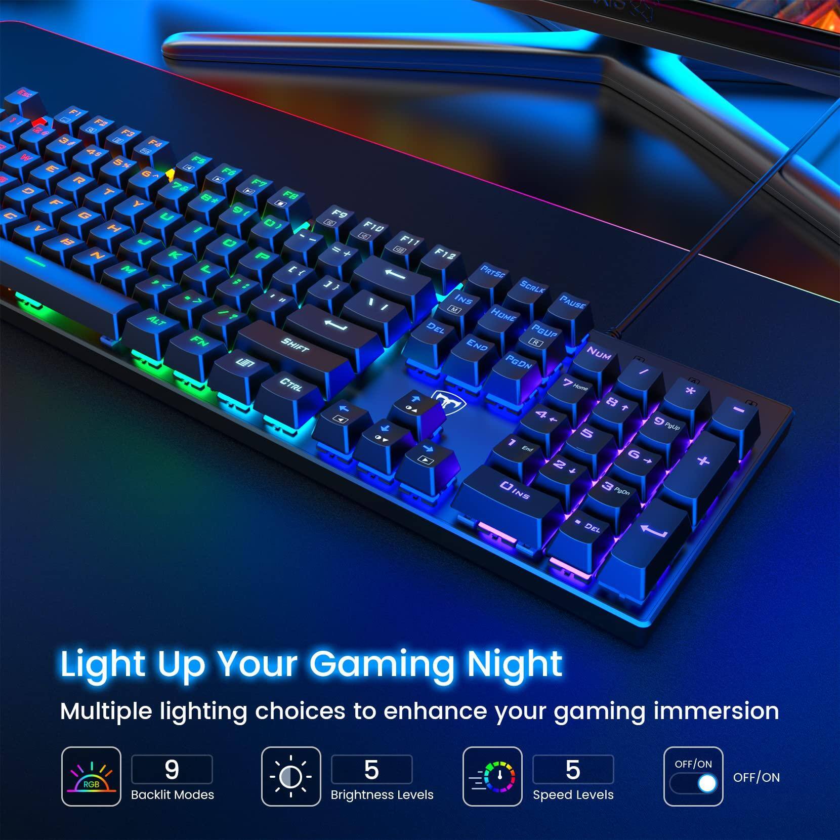 Cedar Assembly Mechanical Gaming Rgb Ultra slim Led Backlit Usb Wired ...