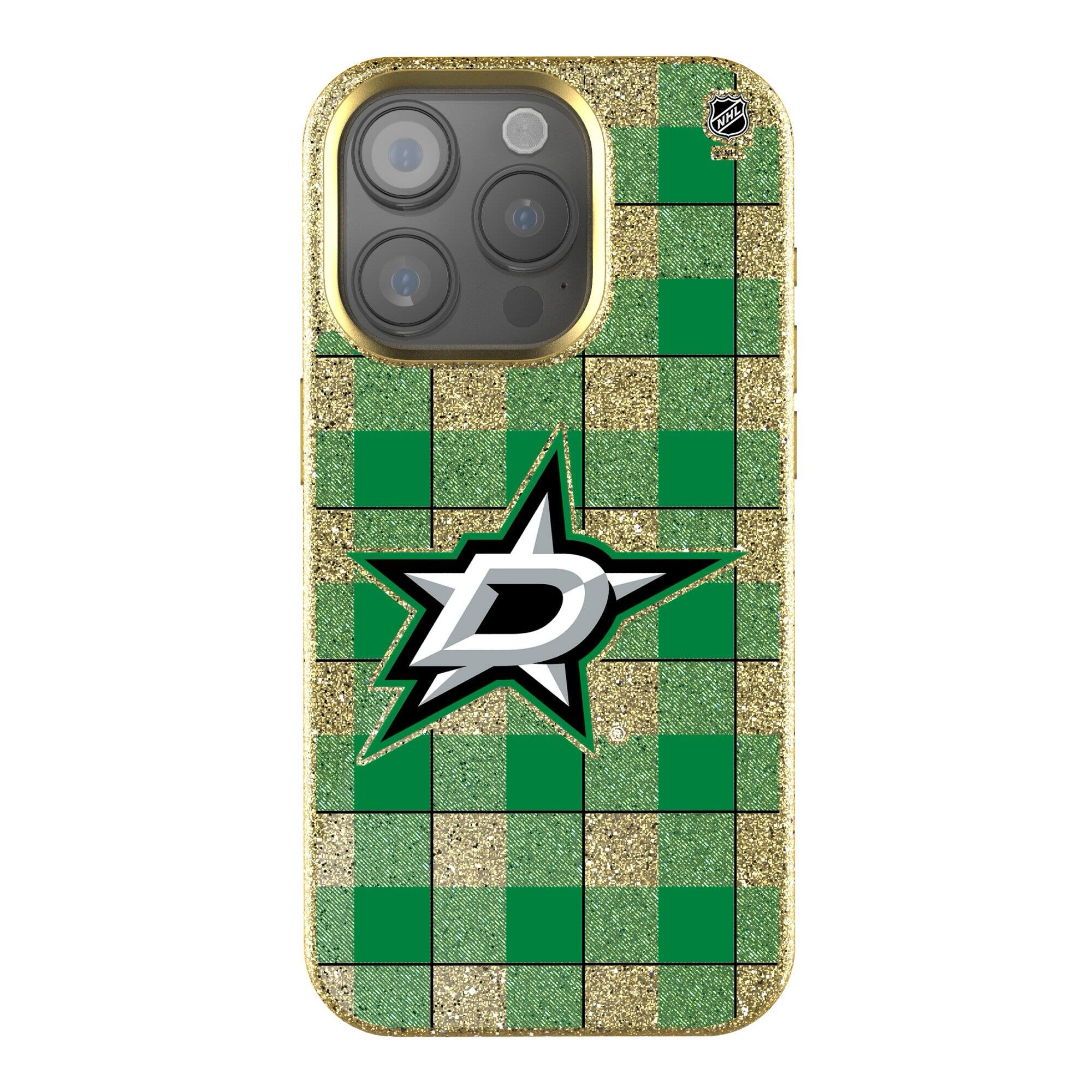 Keyscaper NHL Dallas Stars Plaid Bling iPhone Case 14 Plus Multicolor ...