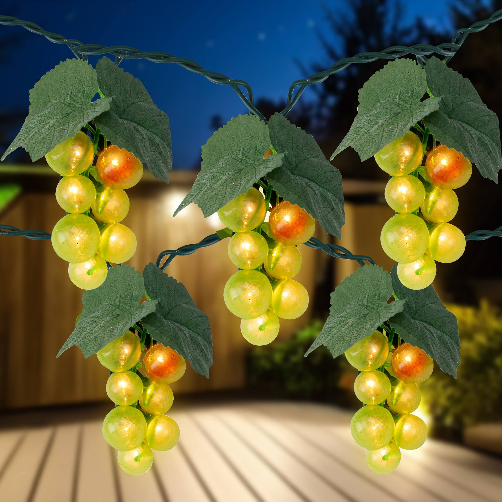 Northlight Grape Cluster Outdoor Patio String Light Set 6' Wire 5ct ...
