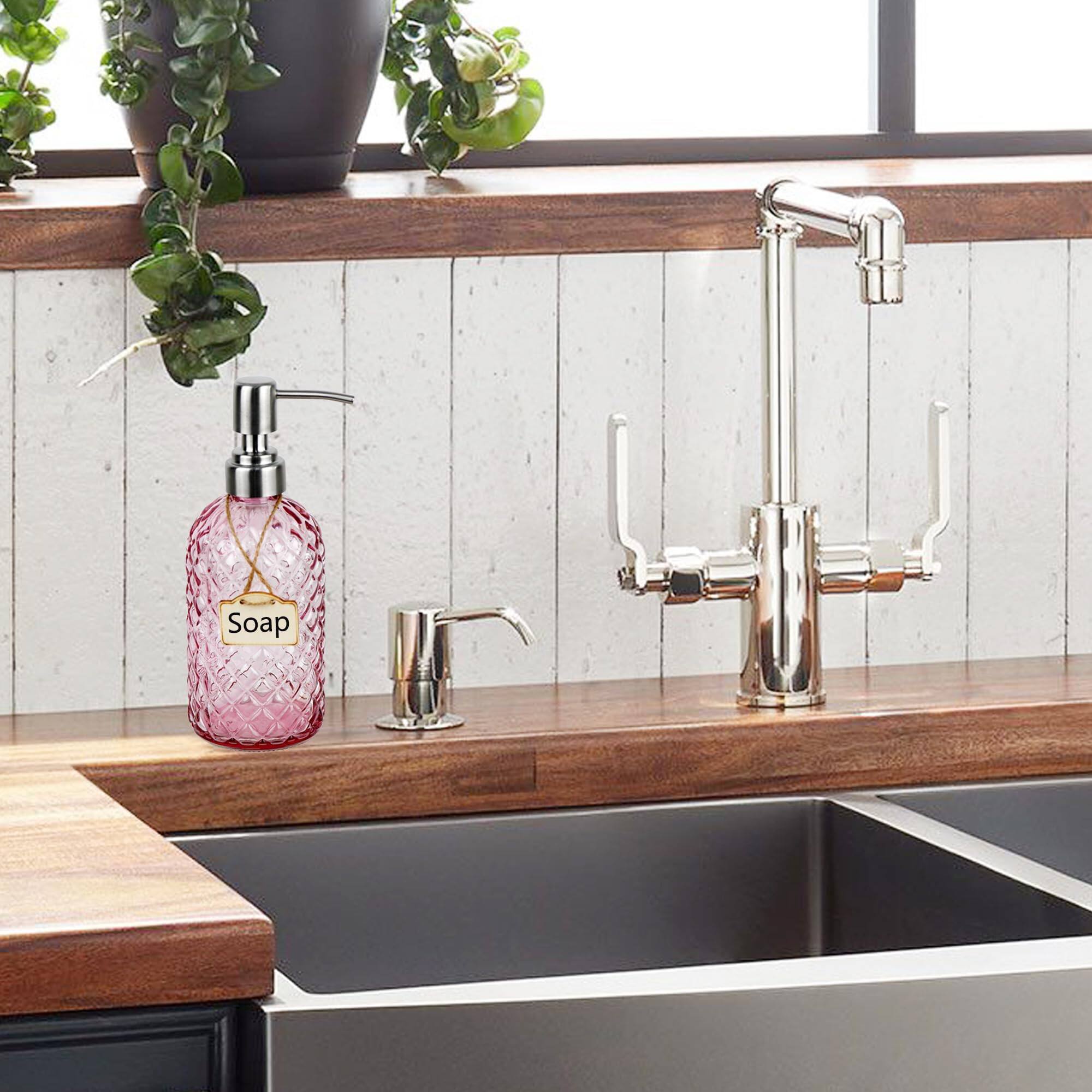 Dapper Styles Soap Dispenser With 304 Rustproof Stainless Pump Kitchen ...