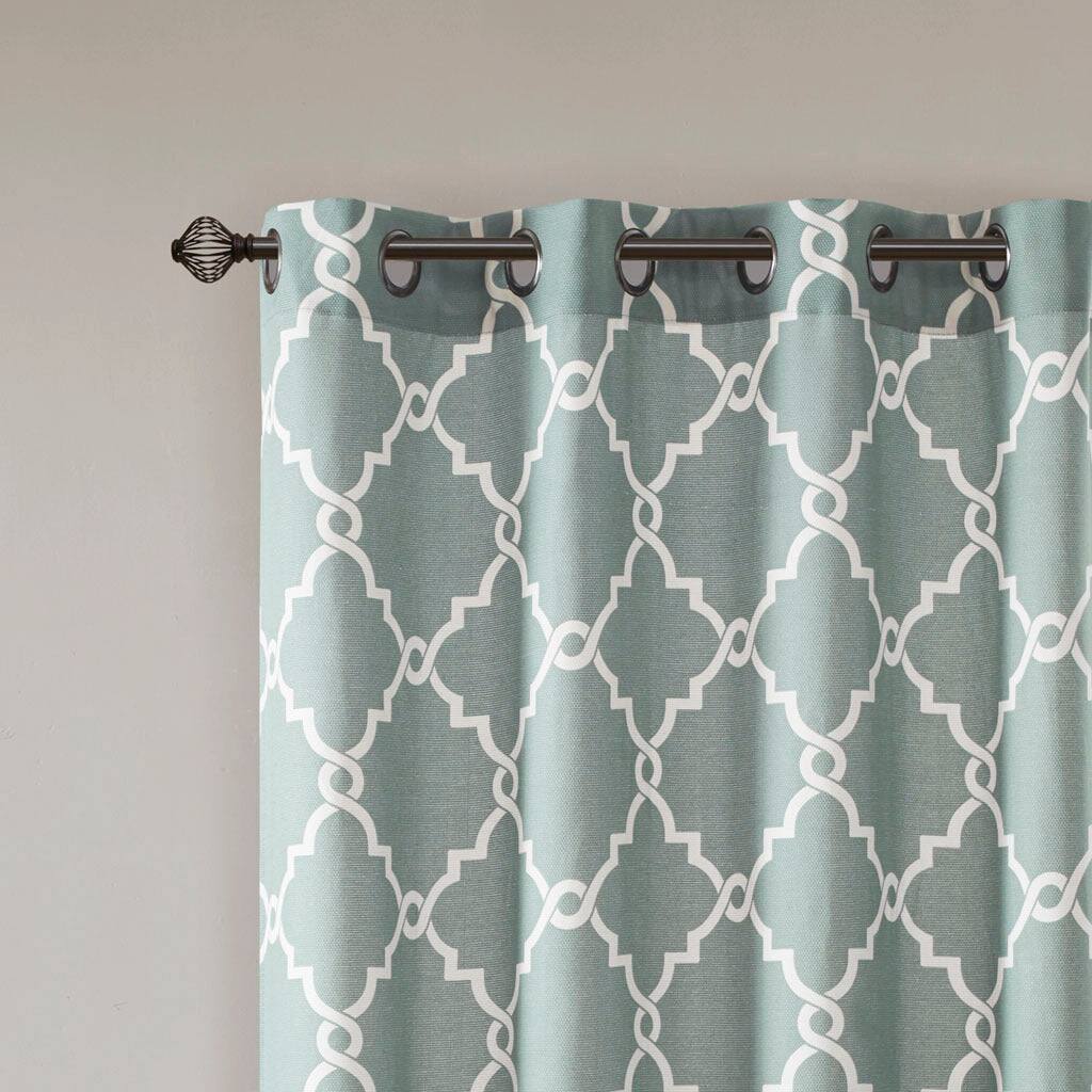 BreeBe Fretwork Print Grommet Top Window Curtain Panel(Only 1 Pc Panel ...