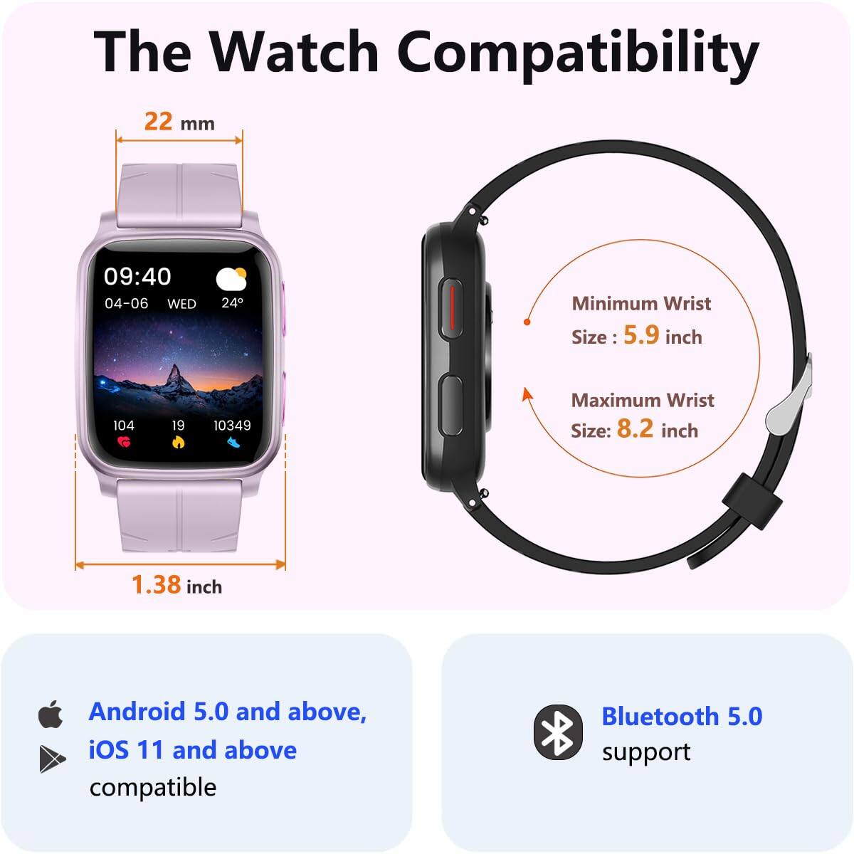 The Best Inks Fitness Smart Watch With 24/7 Heart Rate And Oxygen ...
