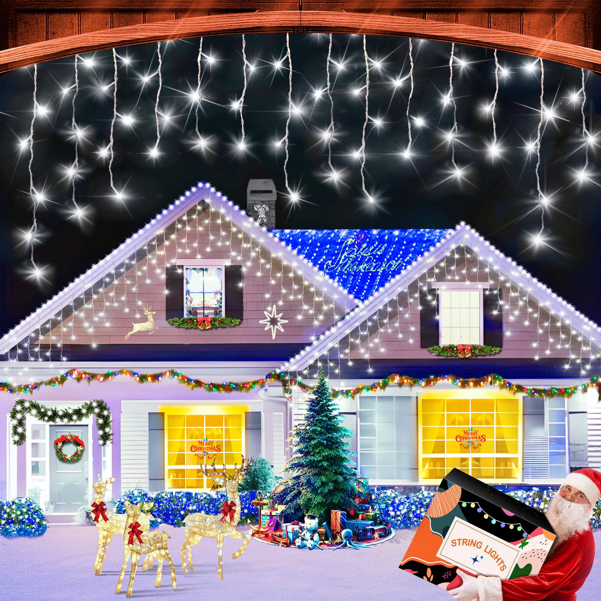 VEGA AUTOMOTIVE Christmas Lights Decorations Outdoor 640 8 Modes ...