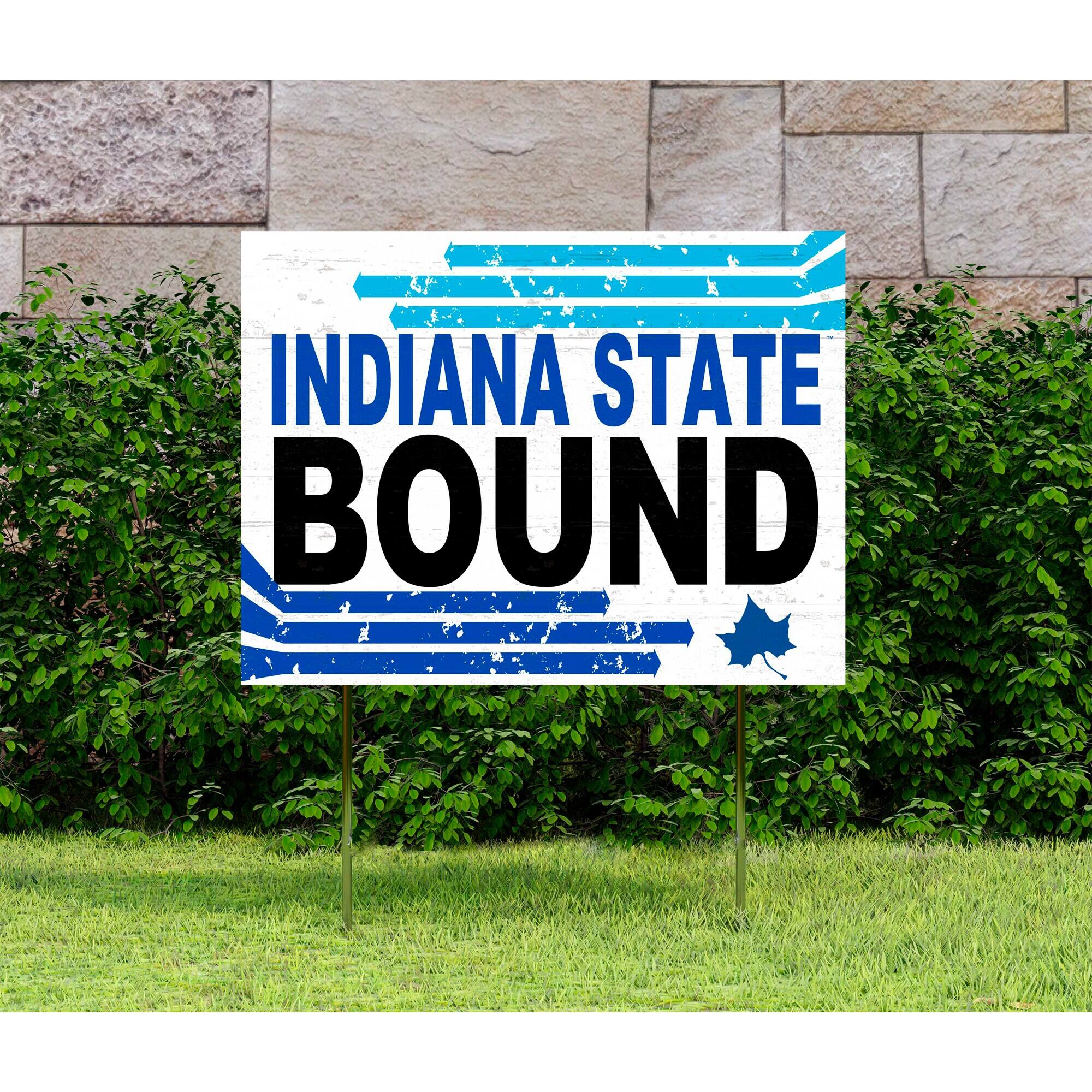 Jardine Indiana State Sycamores 18" x 24" Bound Yard Sign White ...