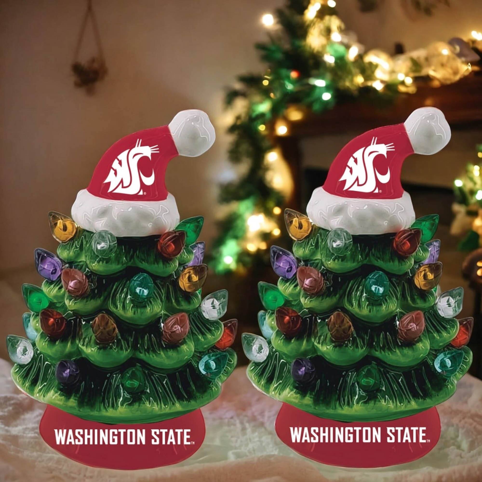 Evergreen Enterprises Washington State Cougars 2 Pack 4" Ceramic LED ...