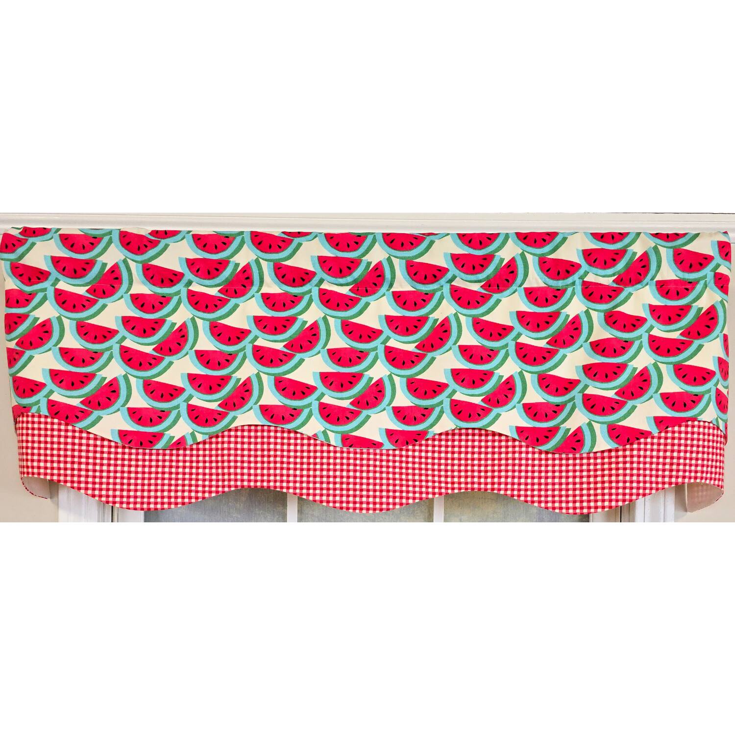 RLF Home 100% Cotton Sandias Glory Fully lined Windows Rod Pocket ...